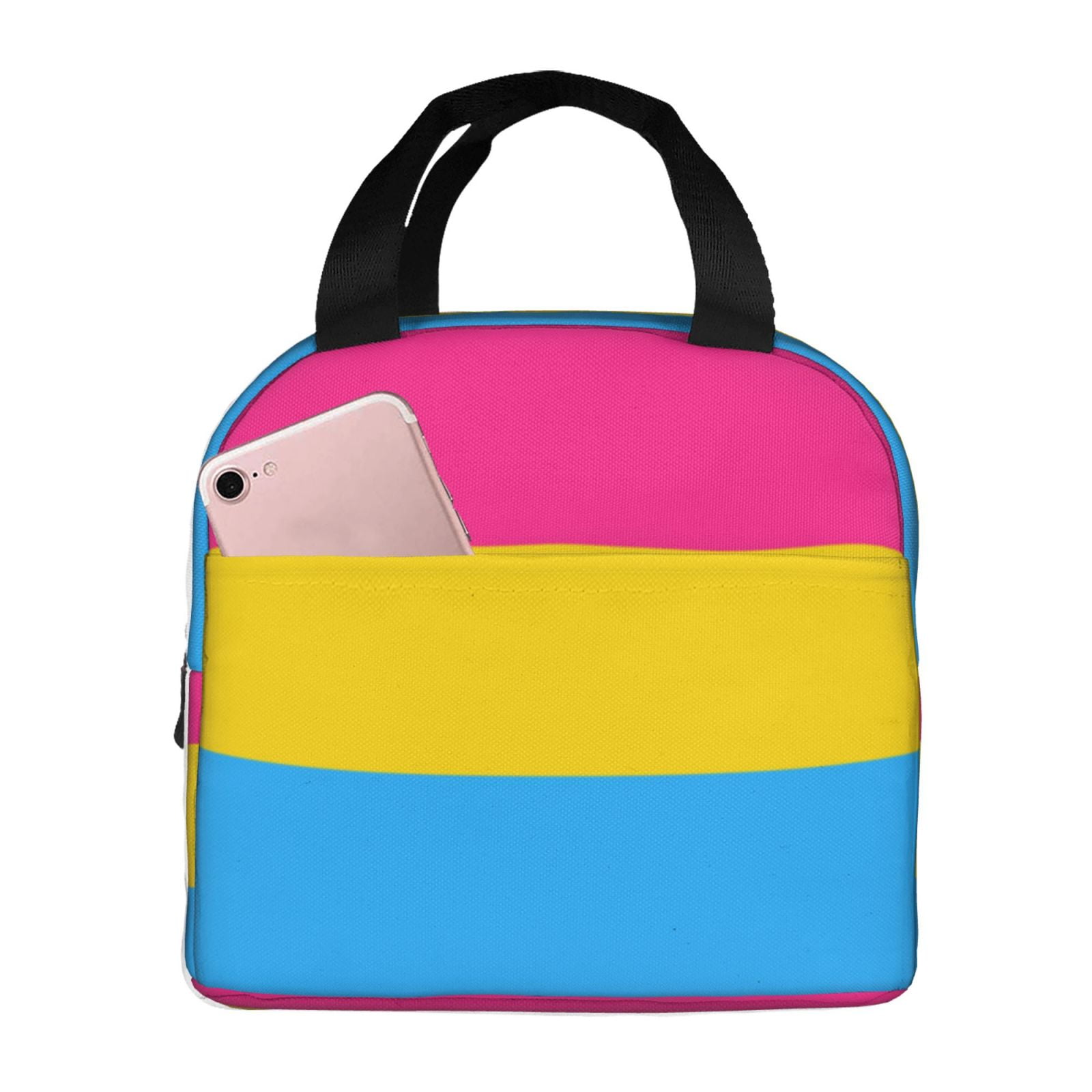 Pansexuality Pride Flag Lunch Bag Insulated with Pocket Lunch Box ...
