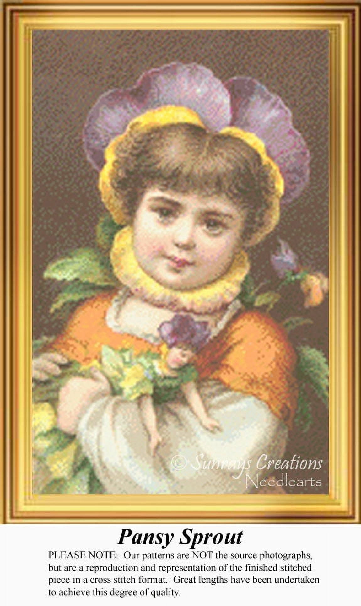 Pansy Sprout, Vintage Counted Cross Stitch Pattern (Pattern Only, You ...