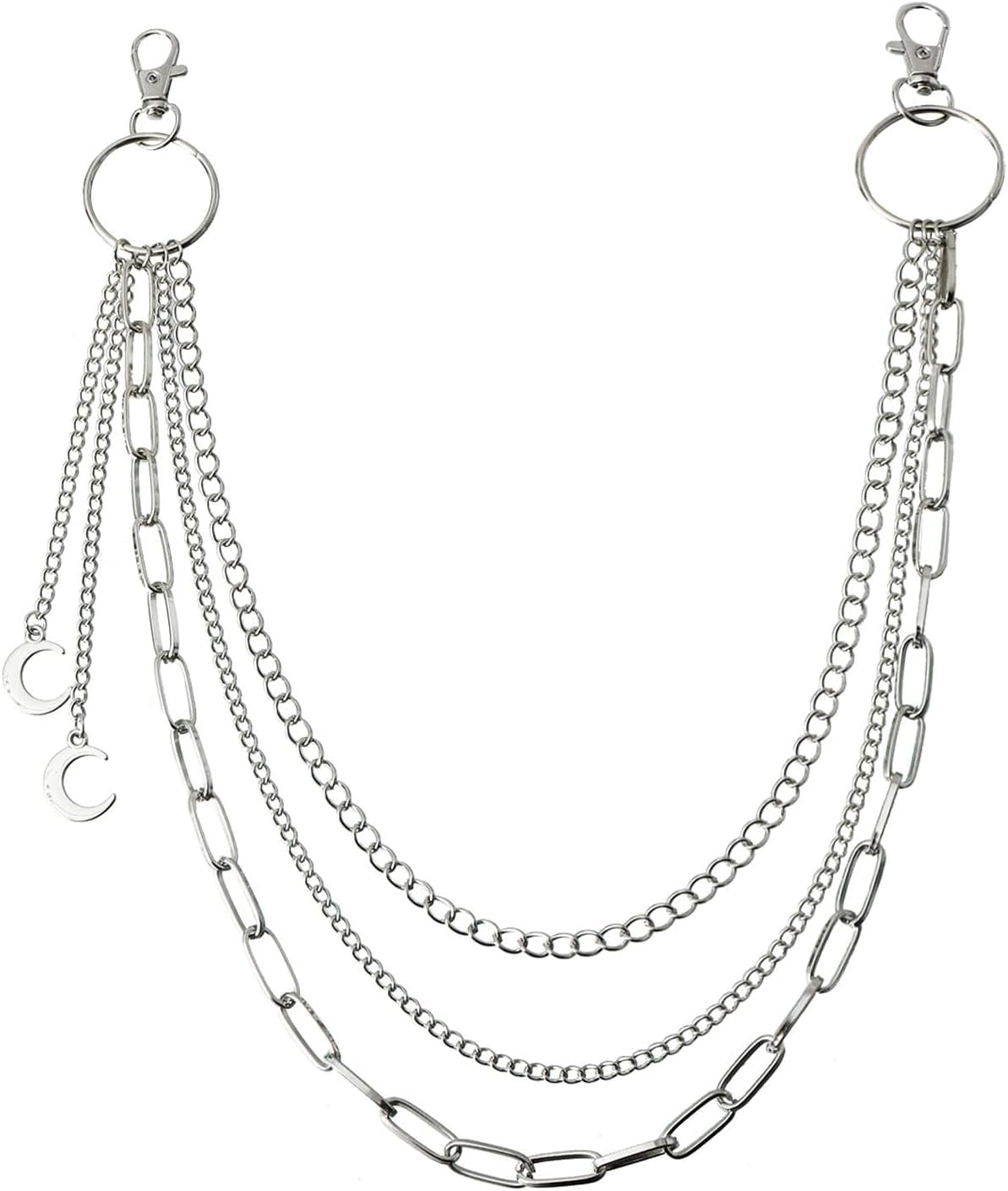 Pant Chains Emo-style Accessories with Gothic Moon Multi-layer Wallet Chain Belts Hip Hop Gothic ...