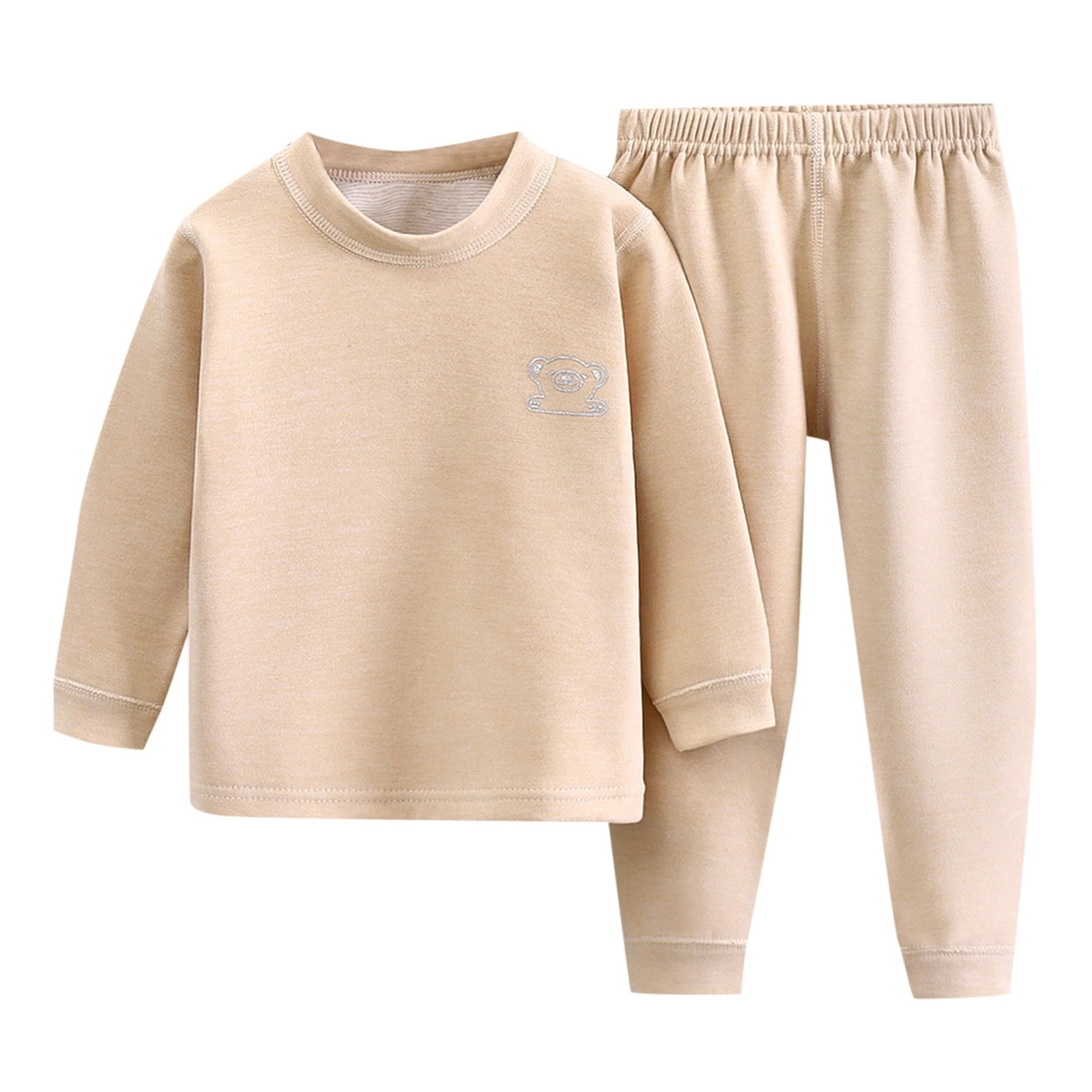 Pant Sets Thermal Underwear For Children Boys Crew Neck Trousers With ...