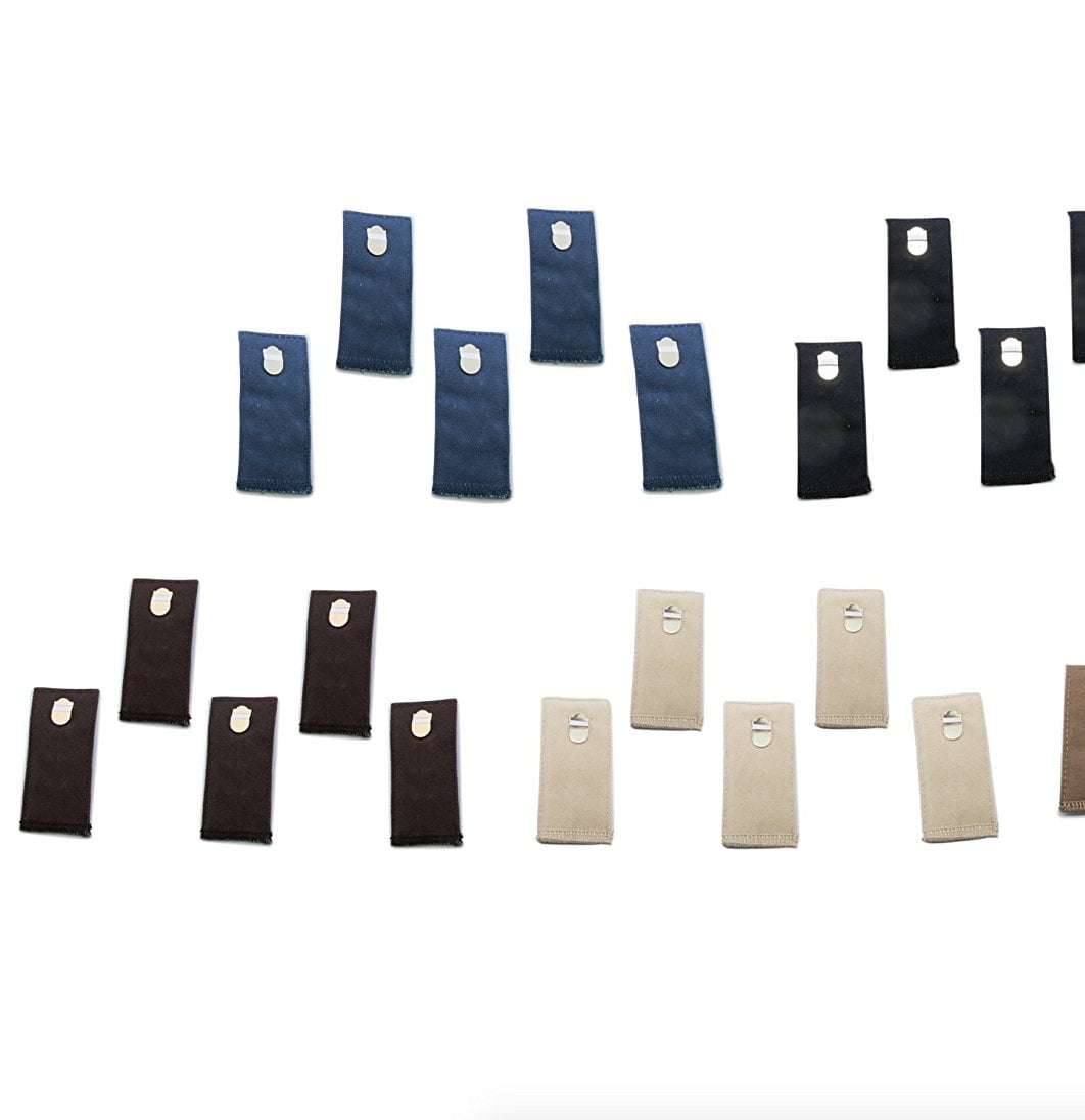 Pant Waistband Hook Extender Set of 25 (Includes 5 x Black, 5 x Brown ...