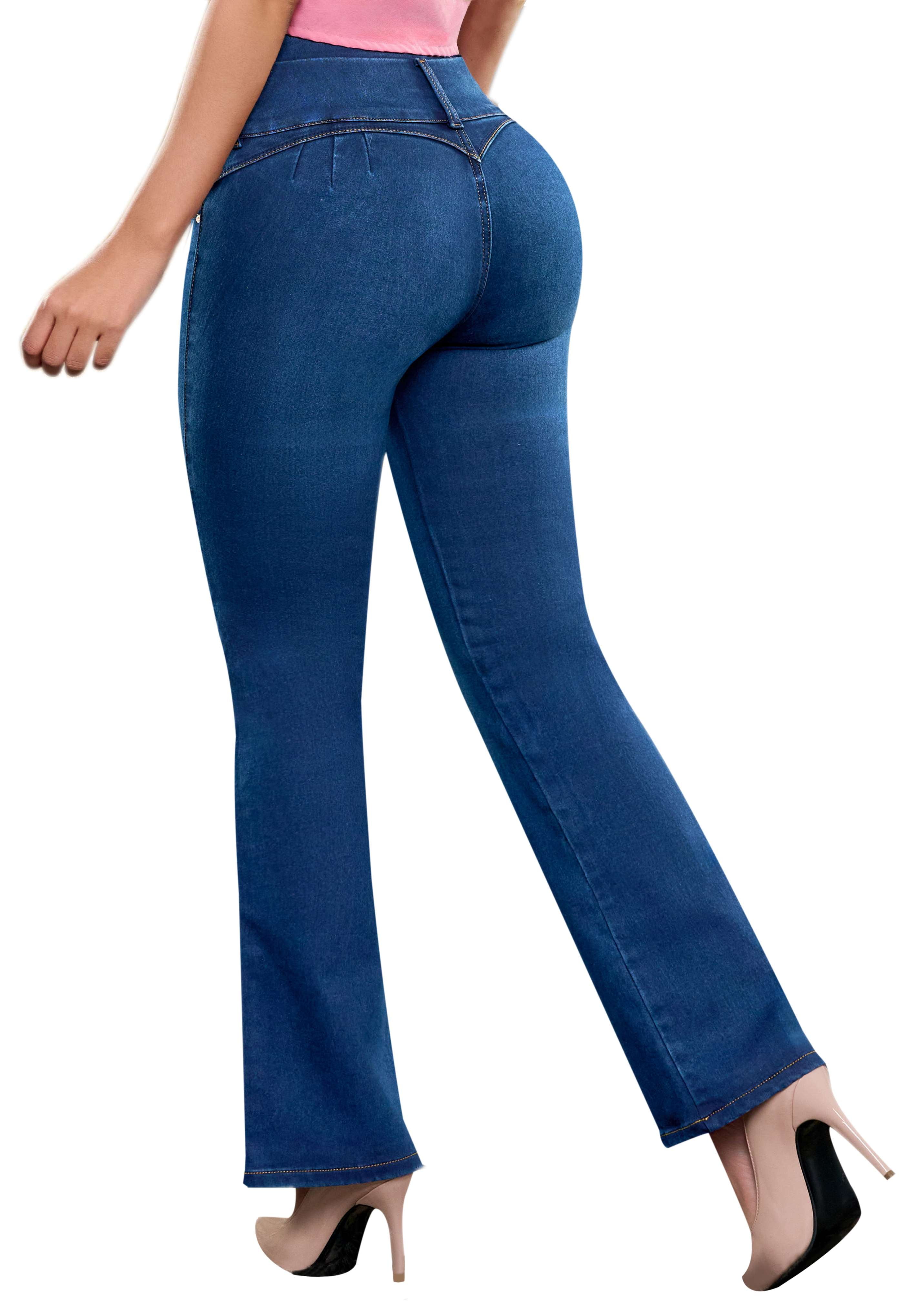 Pantalones Colombianos Levanta Cola | Butt Lifting Colombian Jeans Boot Cut | High Rise Waisted ...