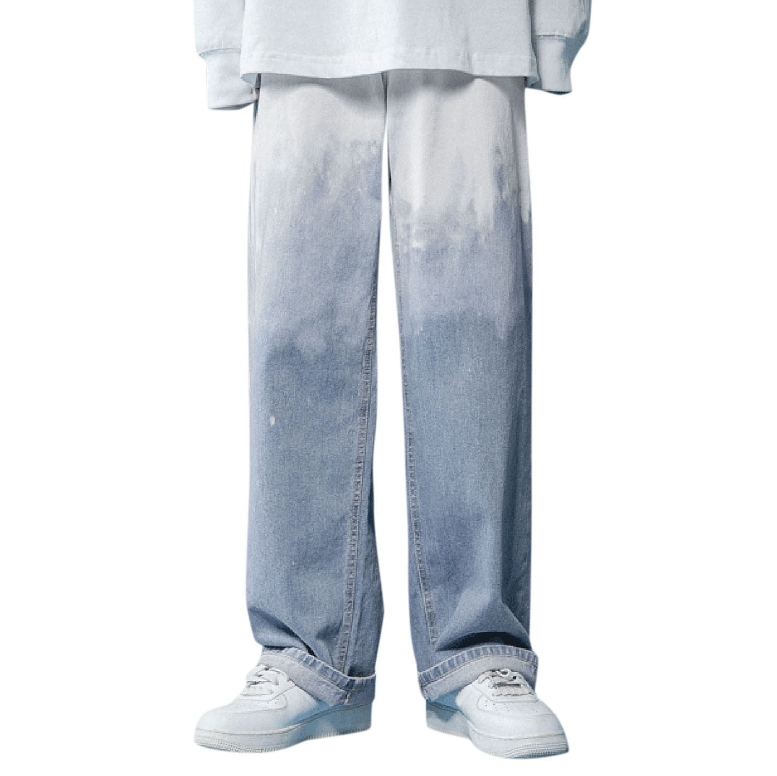 Blphud Man Pants for Men Boy Men's Fashion Large Size Loose Jeans ...