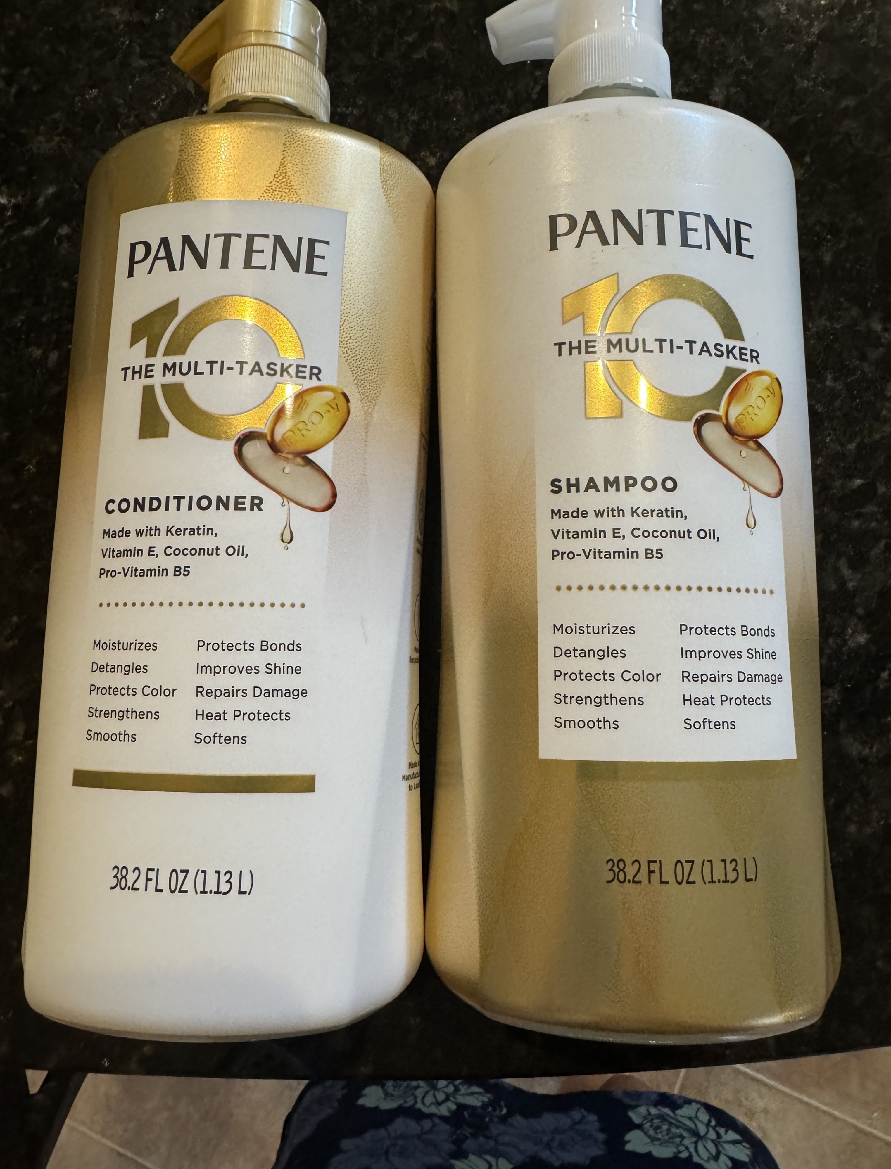 Pantene 10 in 1 Multitasker Shampoo and Conditioner 38.2 oz each bottle ...