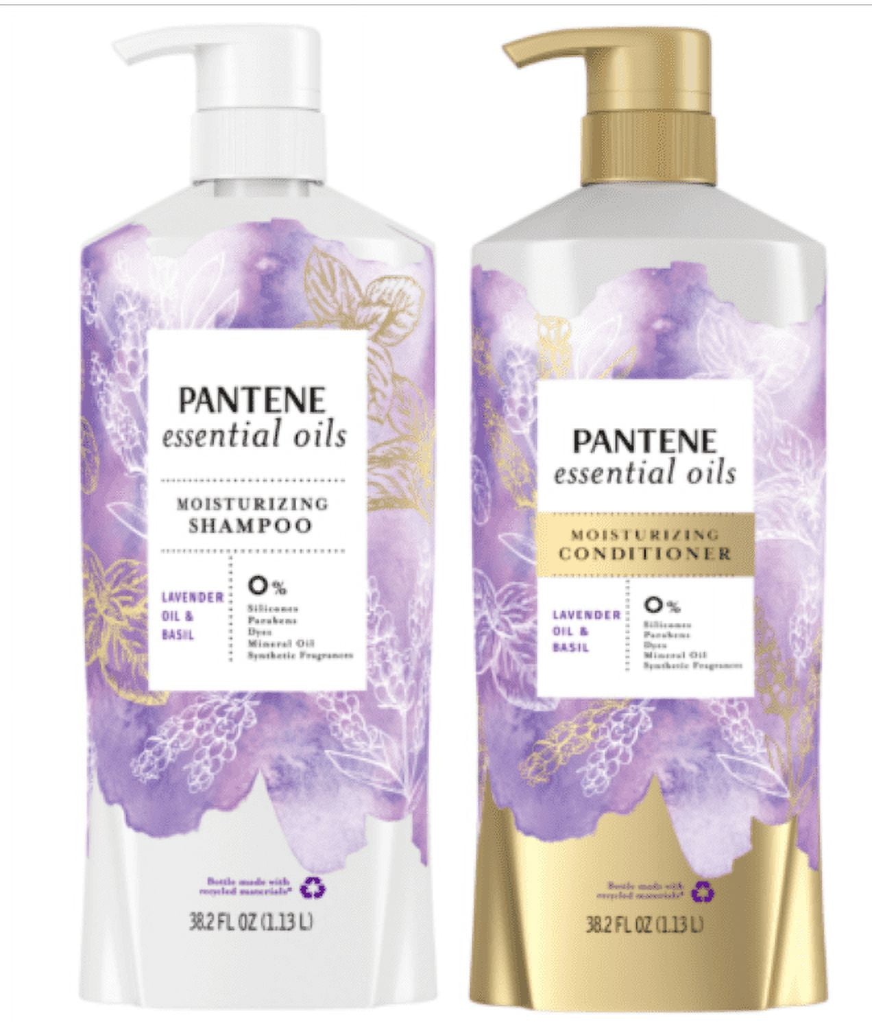 Pantene Essential Oils Moisturizing Shampoo and Conditioner Set ...