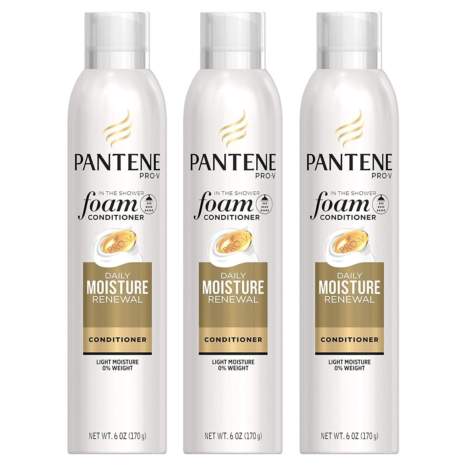 Pantene Pro-V Daily Moisture Renewal Foam Conditioner, 6 Fl Oz, Value ...