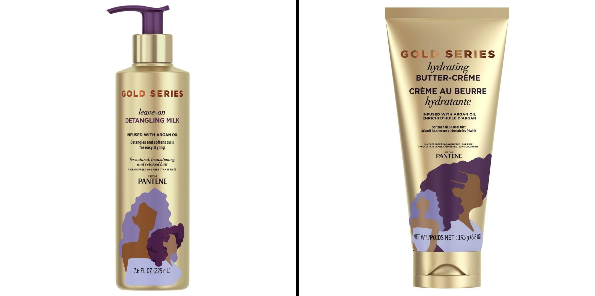 Pantene Gold Series Leave-On Detangling Milk 7.6 oz & Gold Series ...