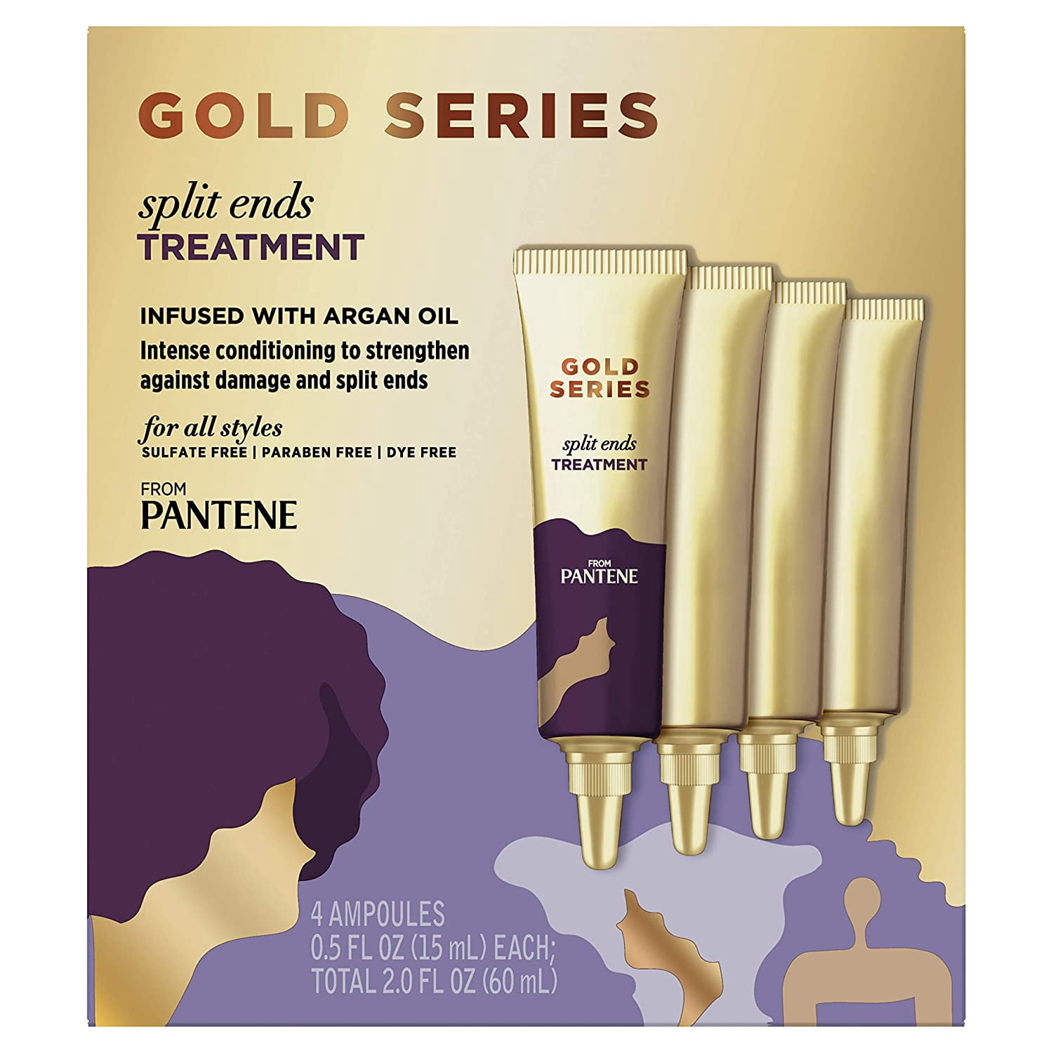 Pantene Gold Series Split Ends Treatment, For Curly And Coily Hair ...