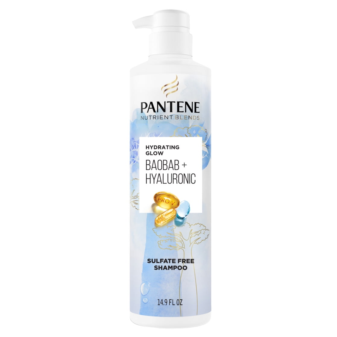 Pantene Nutrient Blends Shampoo Hydrating Glow Baobab + Hyaluronic ...