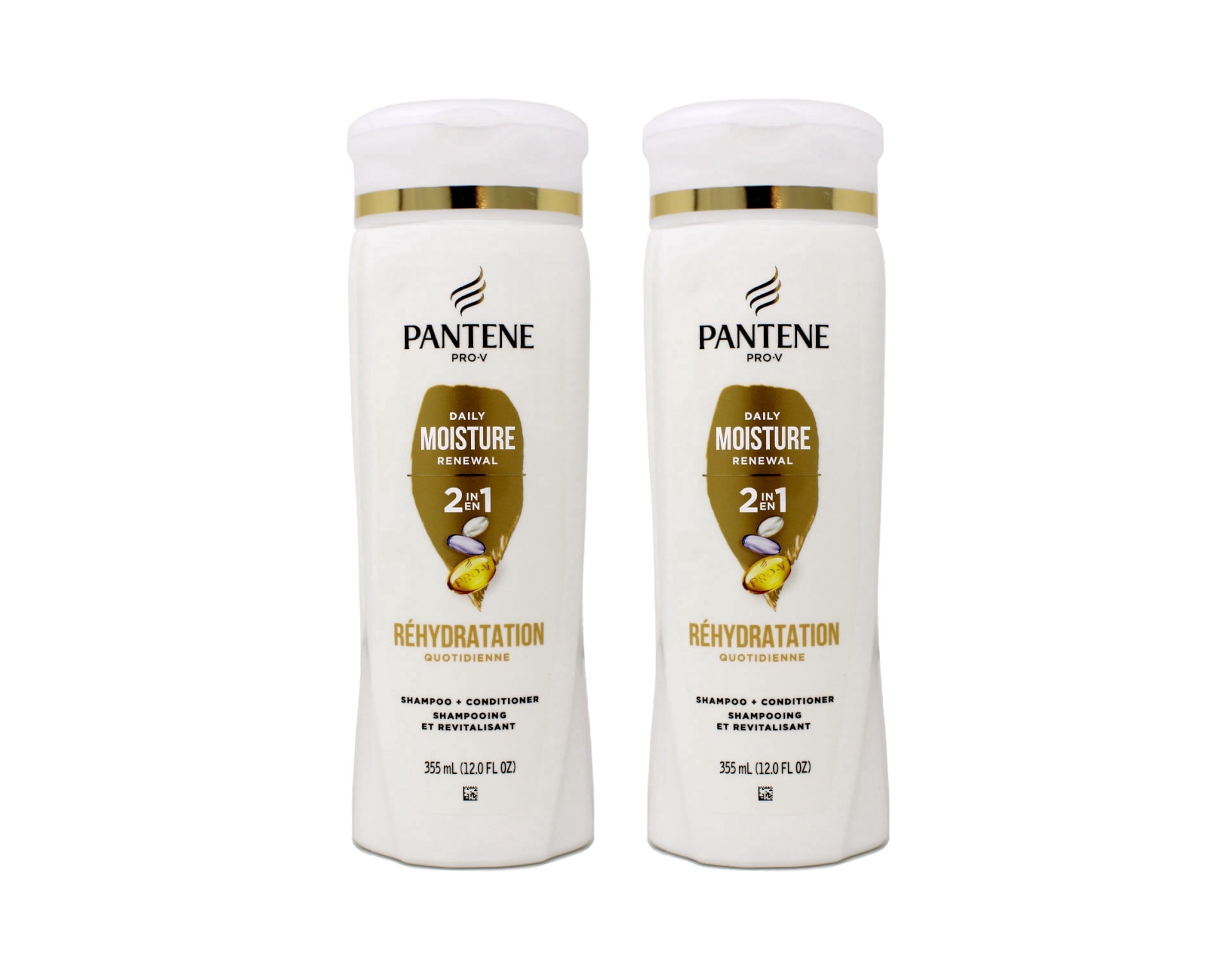 Pantene Pro V Daily Moisture Renewal 2 in 1 Shampoo and Conditioner 12 ...