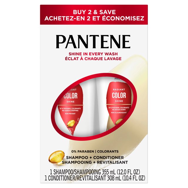 Pantene Pro-V Radiant Color Shine Shampoo + Conditioner - 22.4 oz ...