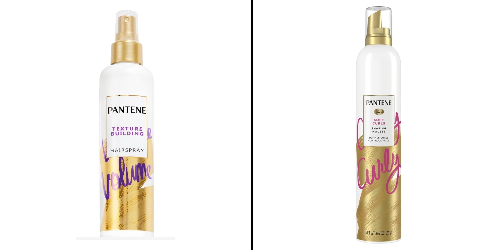 Pantene Pro-V Volume Texturizing Non-Aerosol Hairspray 8.5 fl oz & Curl ...