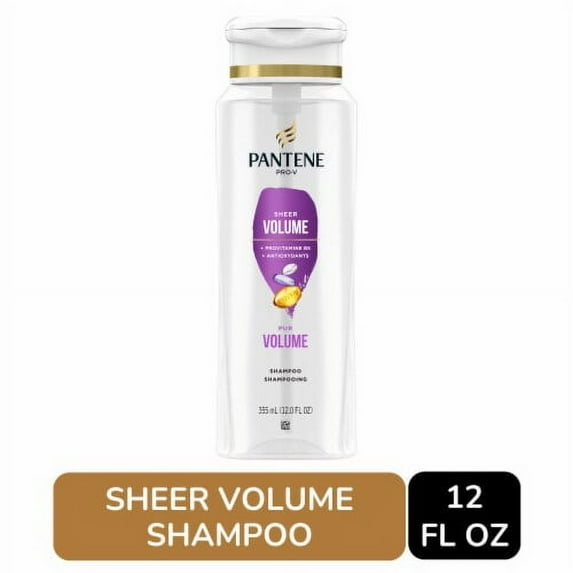 Pantene Sheer Volume Shampoo, 72 Hour Fullness 12.0 fl oz - Walmart.com