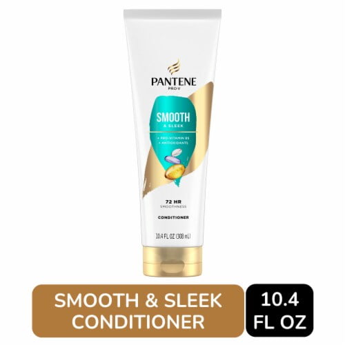 Pantene Smooth and Sleek Conditioner, 72 Hour Smoothness 10.4 fl oz ...