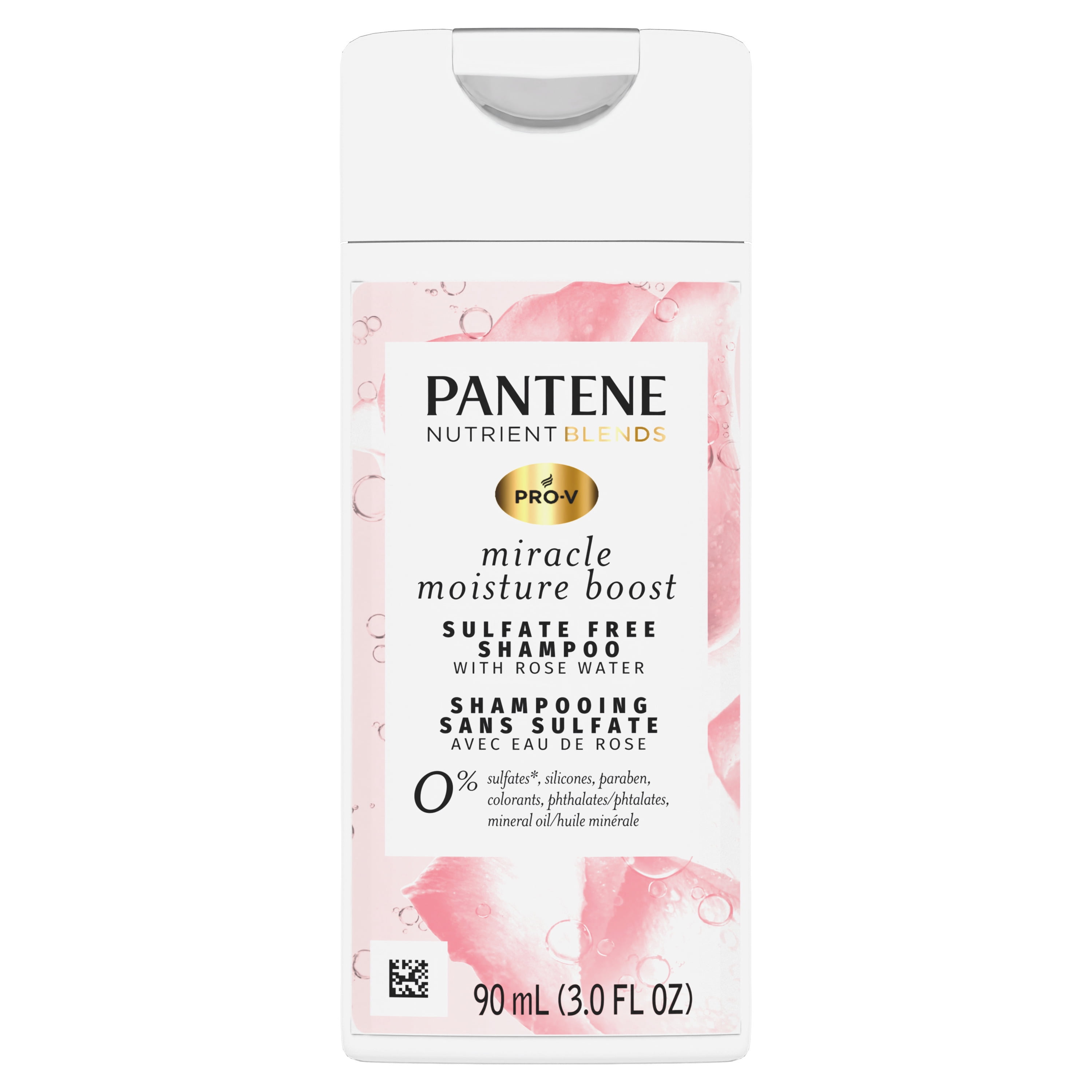 Pantene Sulfate Free Shampoo with Rosewater for Dry Damaged Hair, Color ...