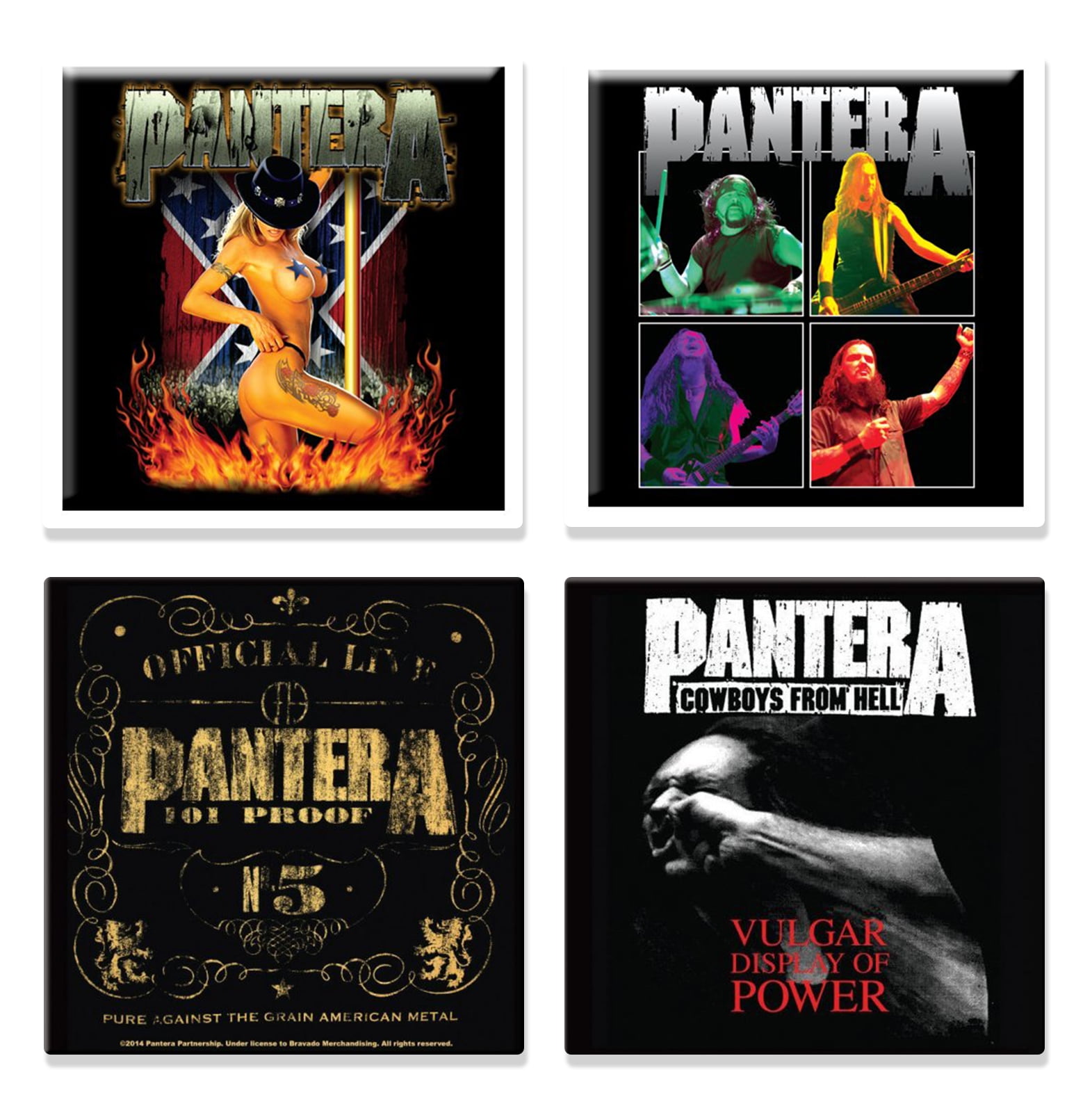 Pantera 101 proof logo various designs new official 4 x fridge magnet ...