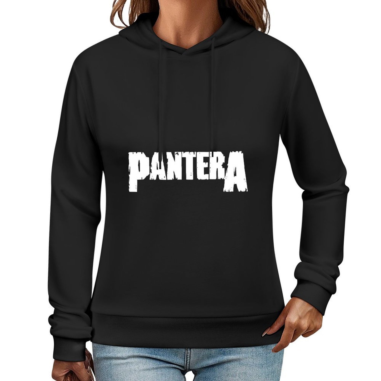Pantera_ Groovy Vivacious Women's Hooded Pullover Casual Long Sleeve ...