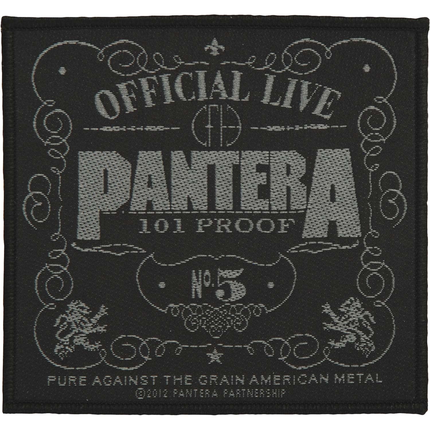 Pantera Men's 101% Proof Woven Patch Black - Walmart.com