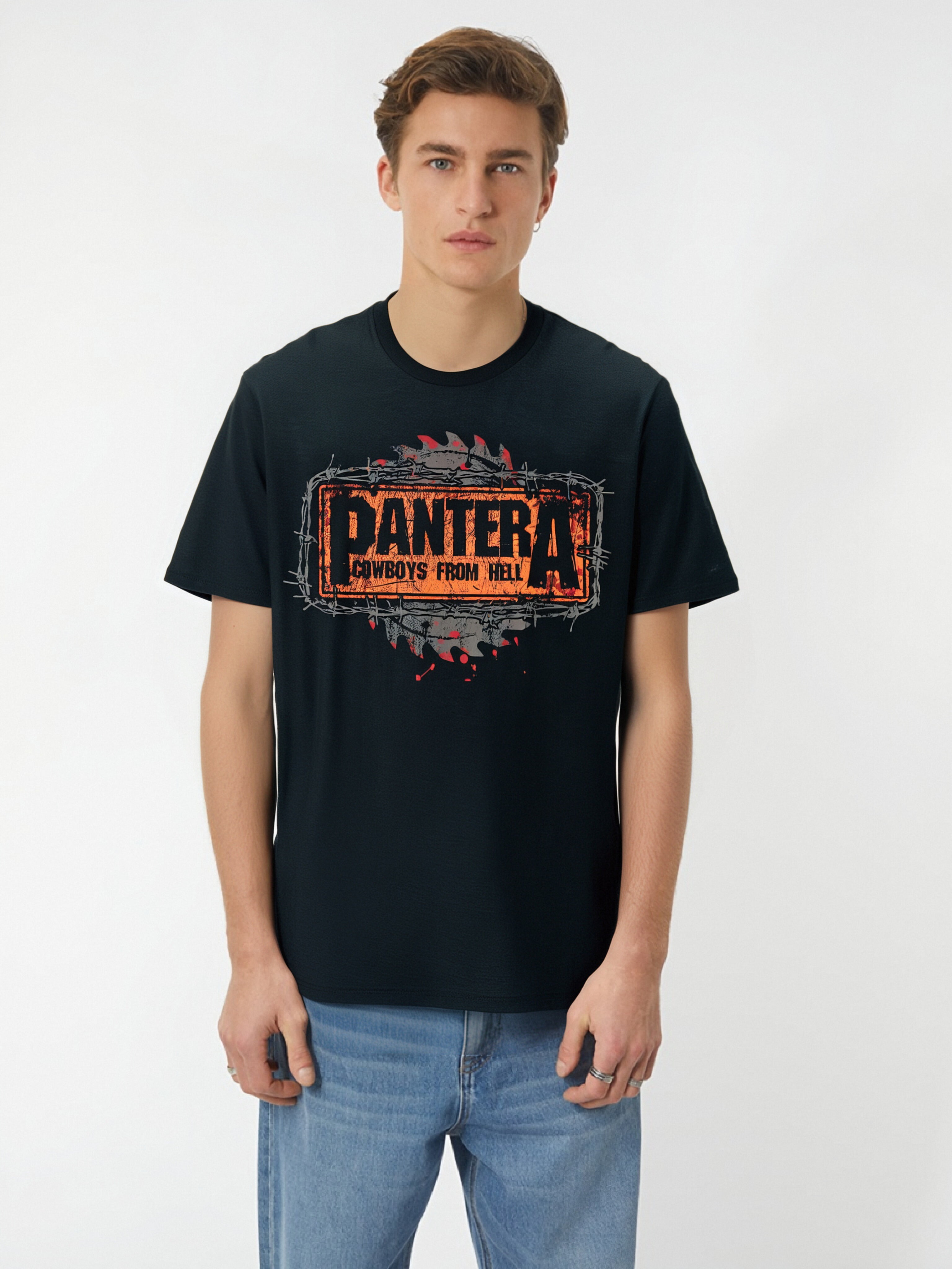 Pantera Official Cowboys From Hell Saw Logo T-Shirt Selected pure ...