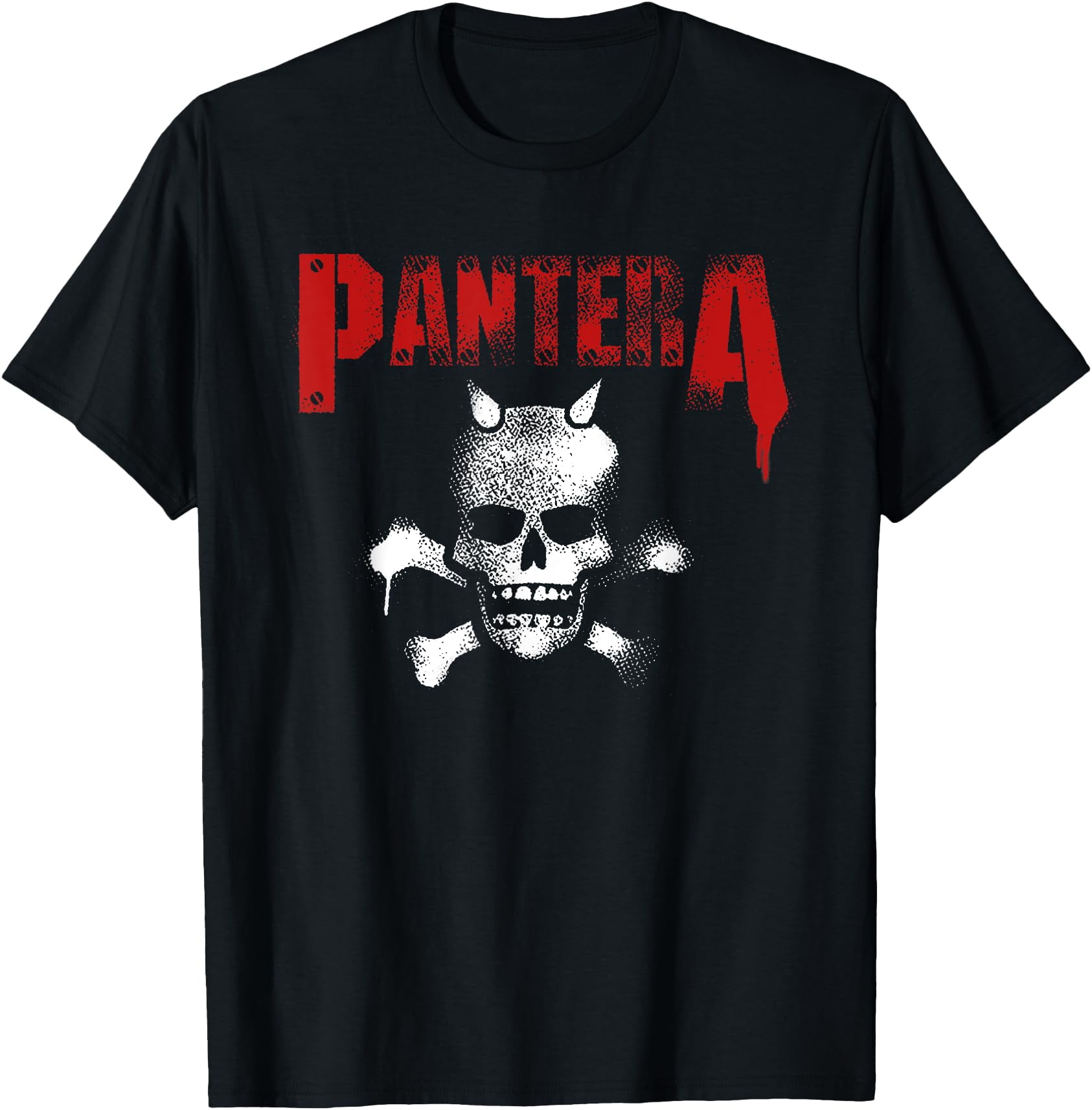 Pantera Official Horned Skull Stencil T-Shirt - Walmart.com