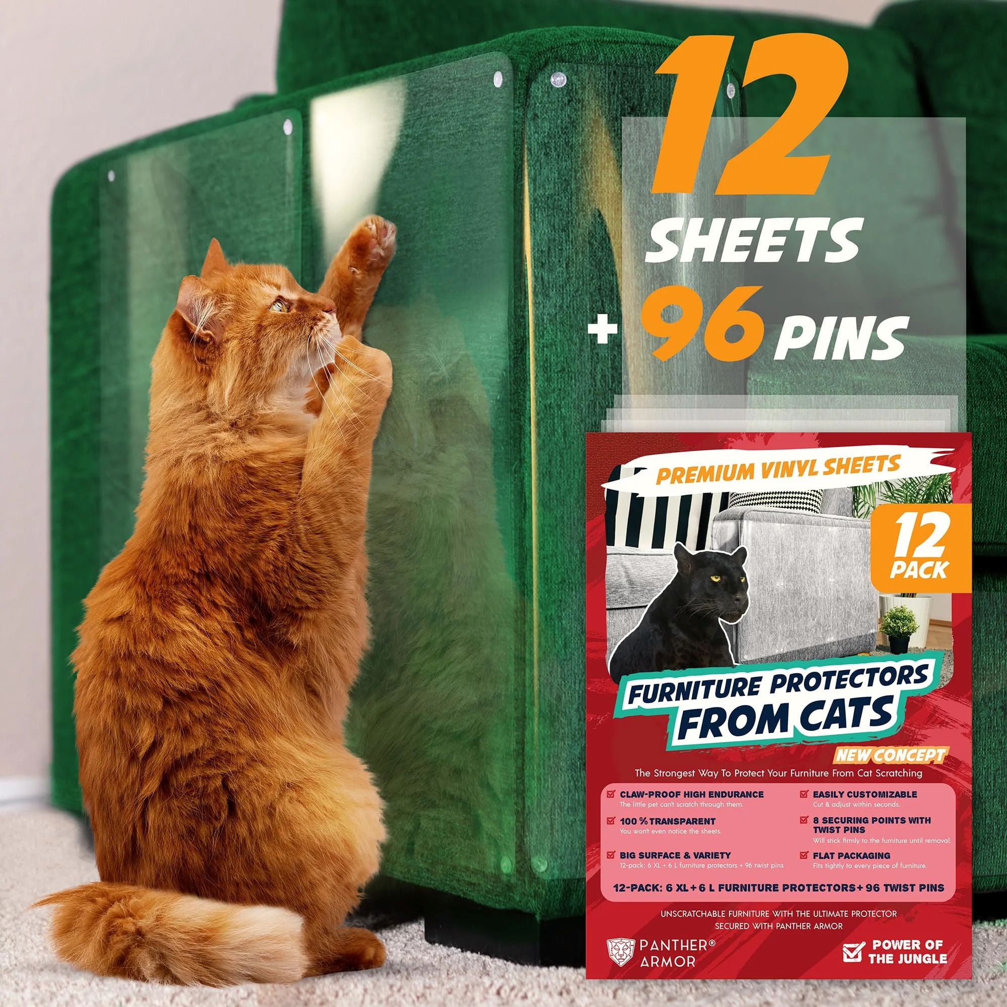 Panther Armor Anti-Scratch Pet Guard, Furniture Protector for Sofa ...