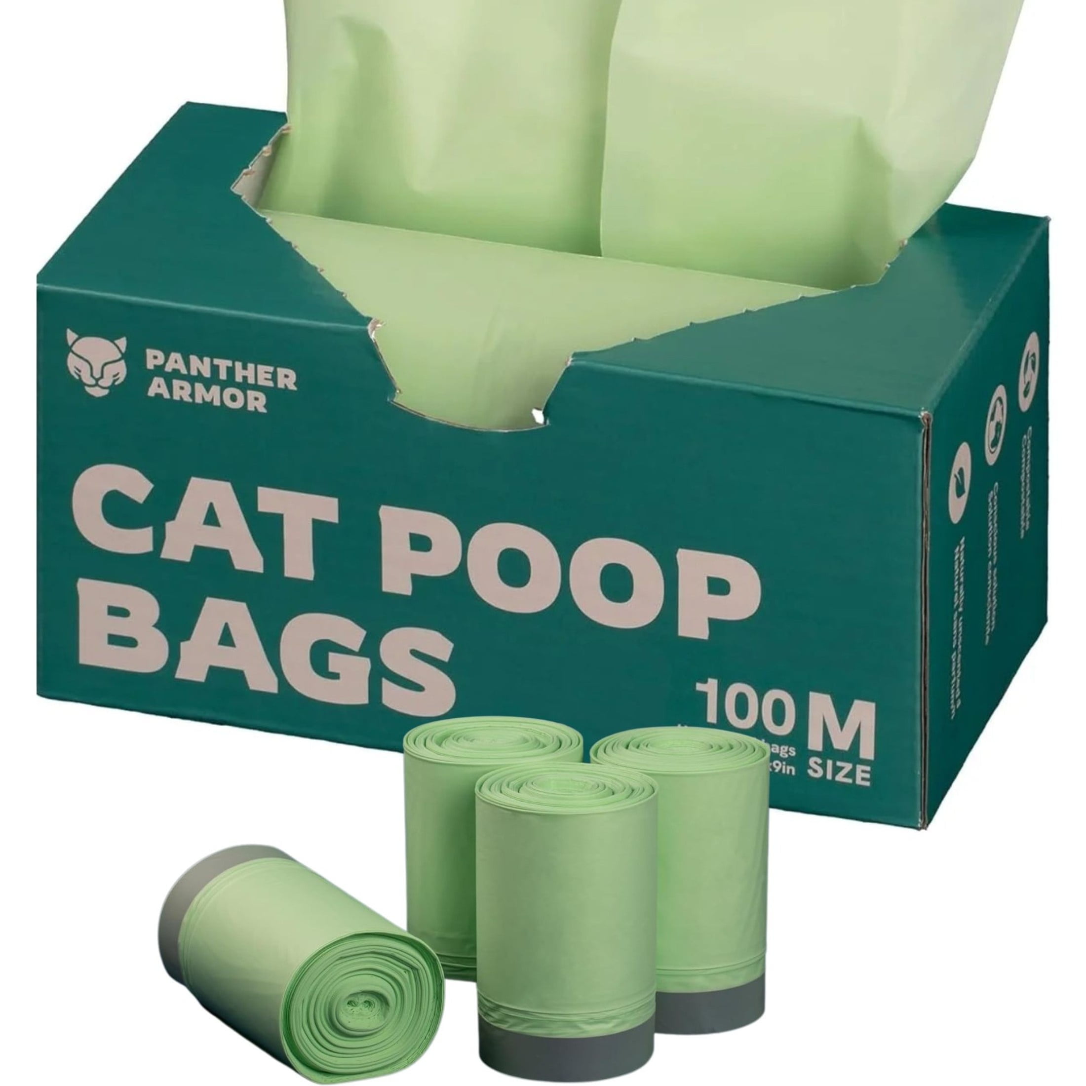 Panther Armor Compostable Pet Bags - Extra Thick Cat Litter Bags, Dogs ...