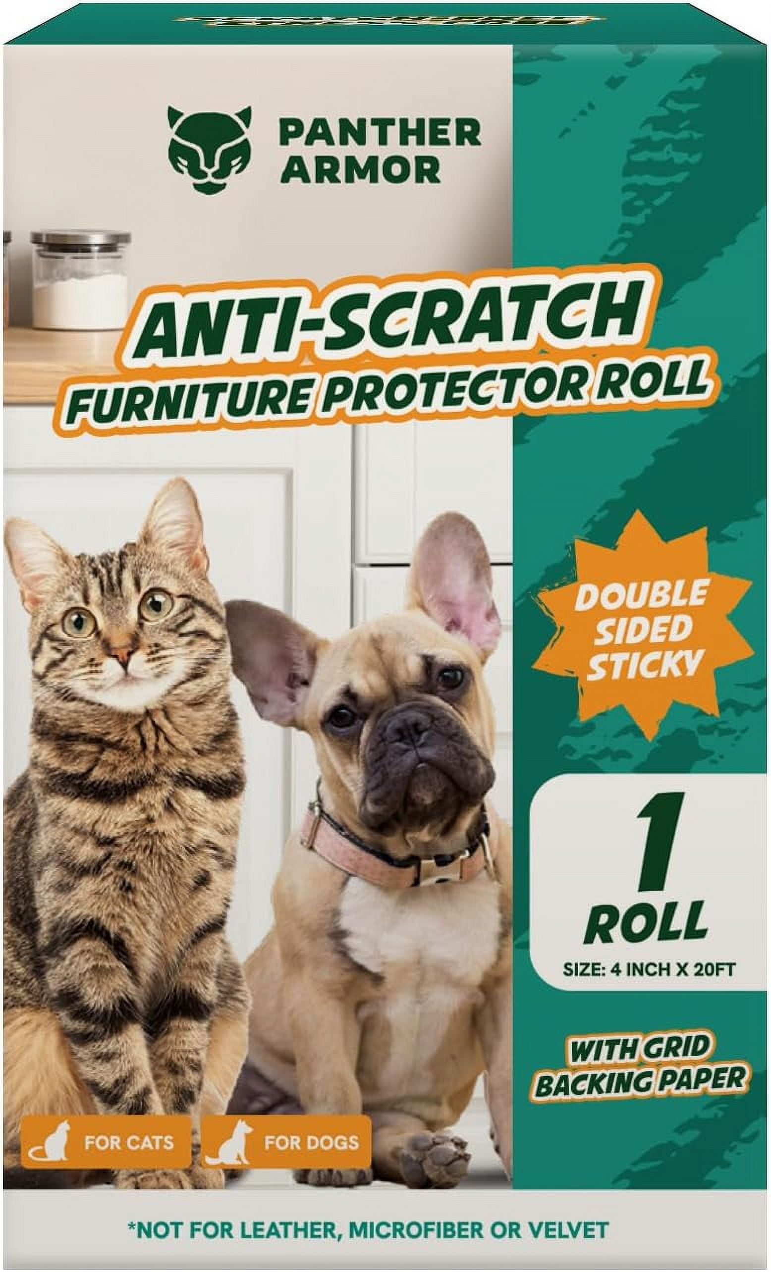 Panther Armor Cat Scratch Furniture Protection from Cat- Double-Sided ...
