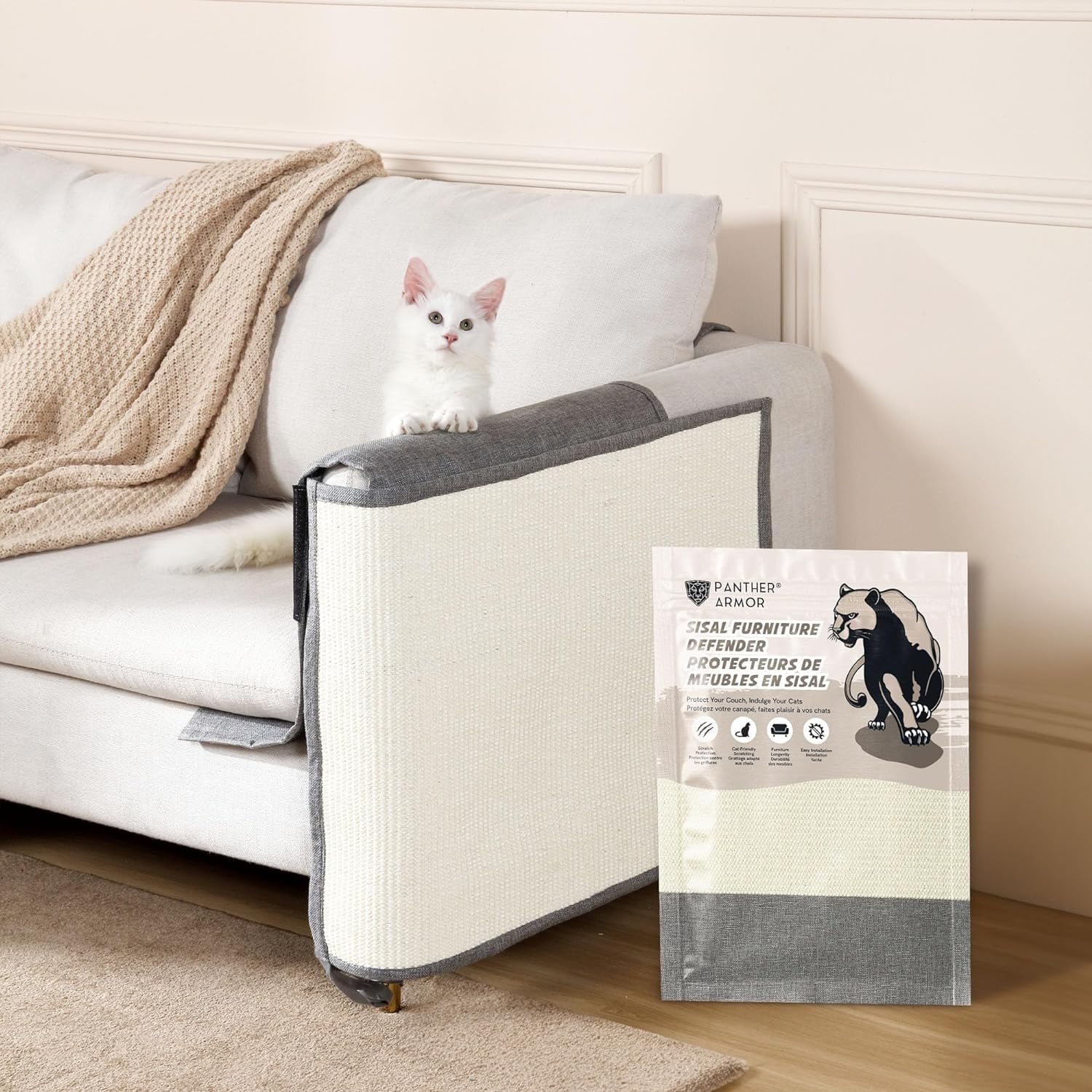 Couch Protector for Cat Scratching Cat Furniture Defender by Panther ...