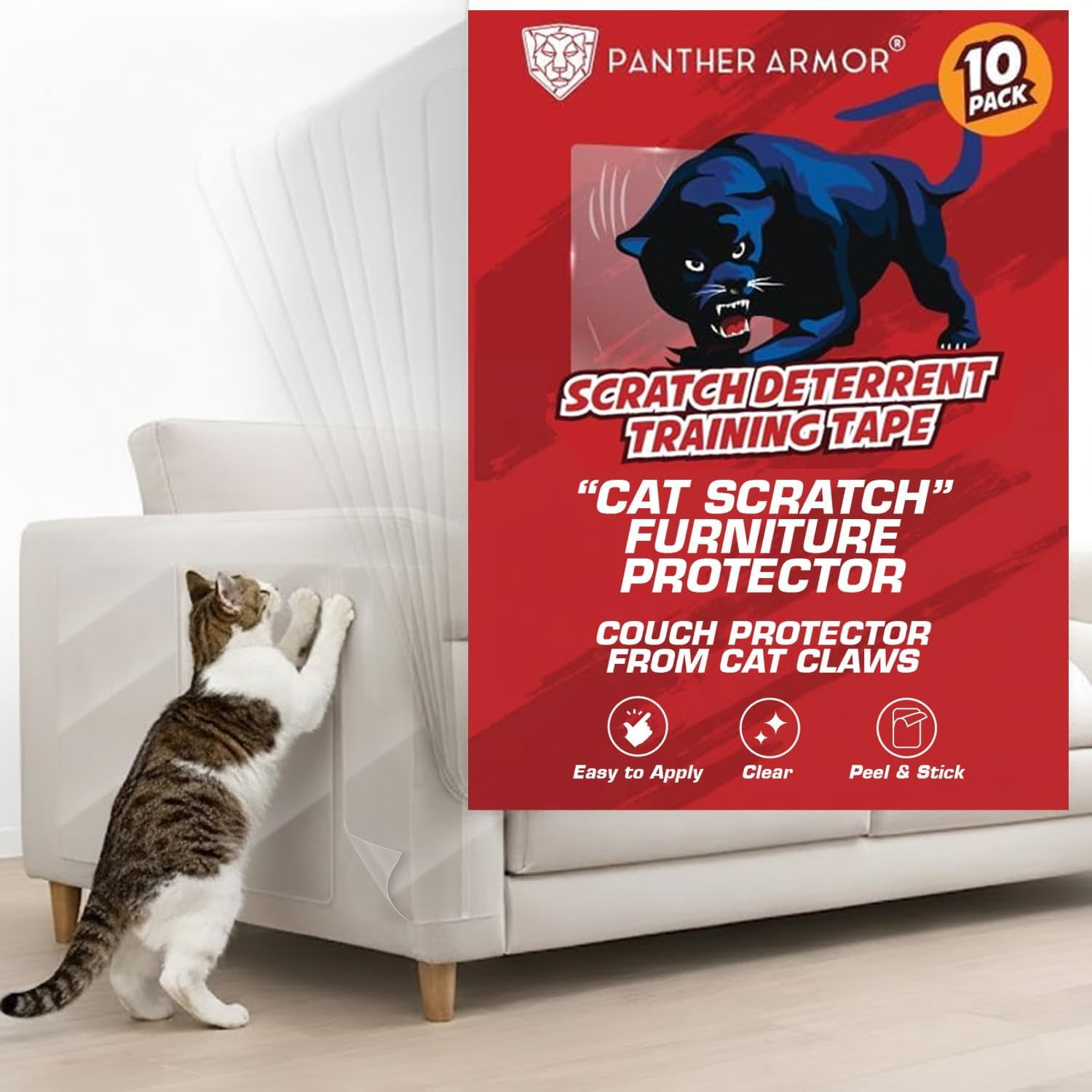 Panther Armor Anti Scratch Deterrent Tape, Large Couch Cover Protection ...