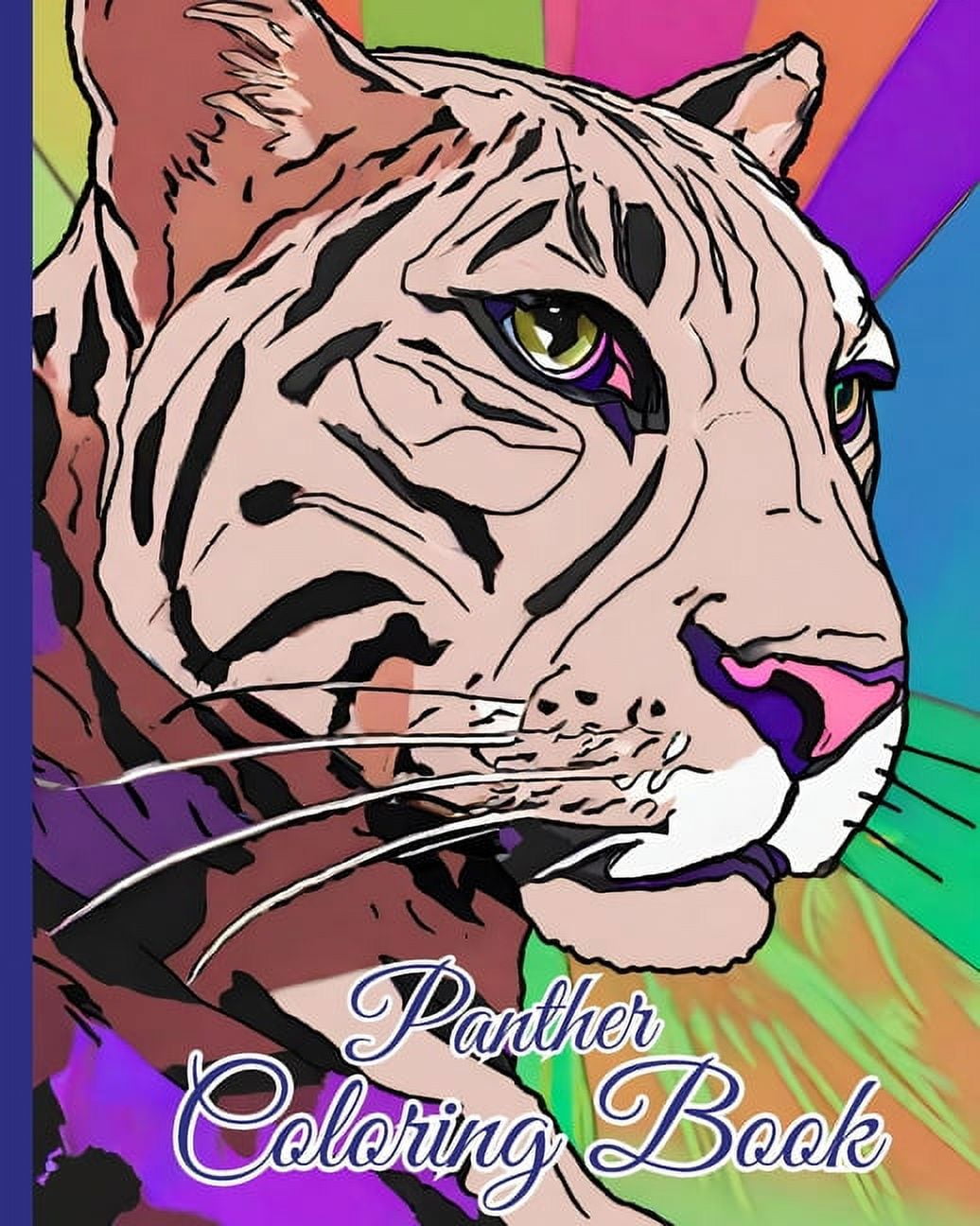 Panther Coloring Book For Kids: Panther Stress Relief And Relaxation ...