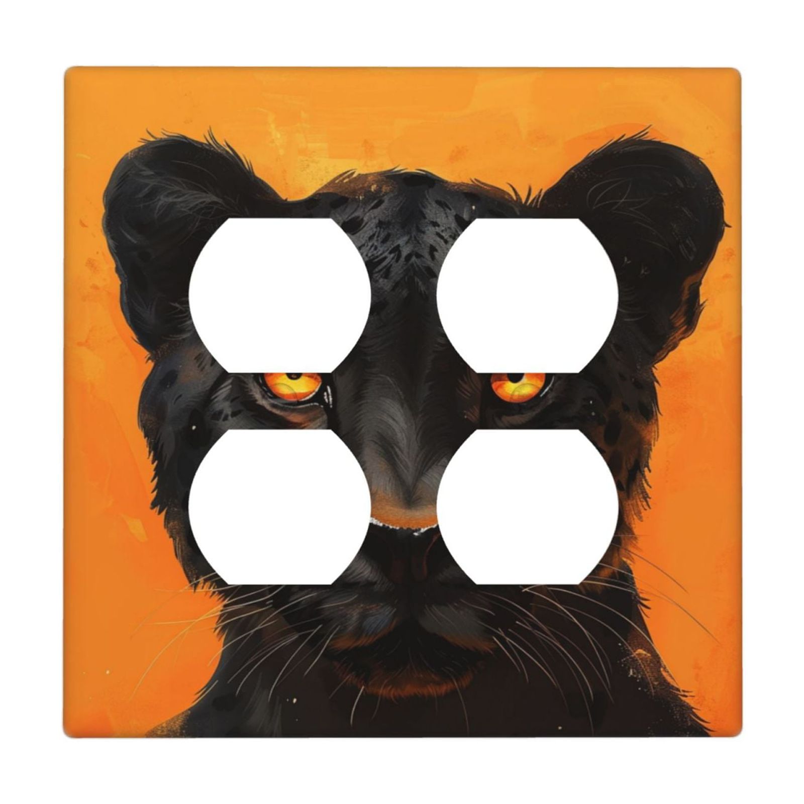 Panther Look Switch Cover Decorative Wall Plate / 2-Gang 2-Duplex ...
