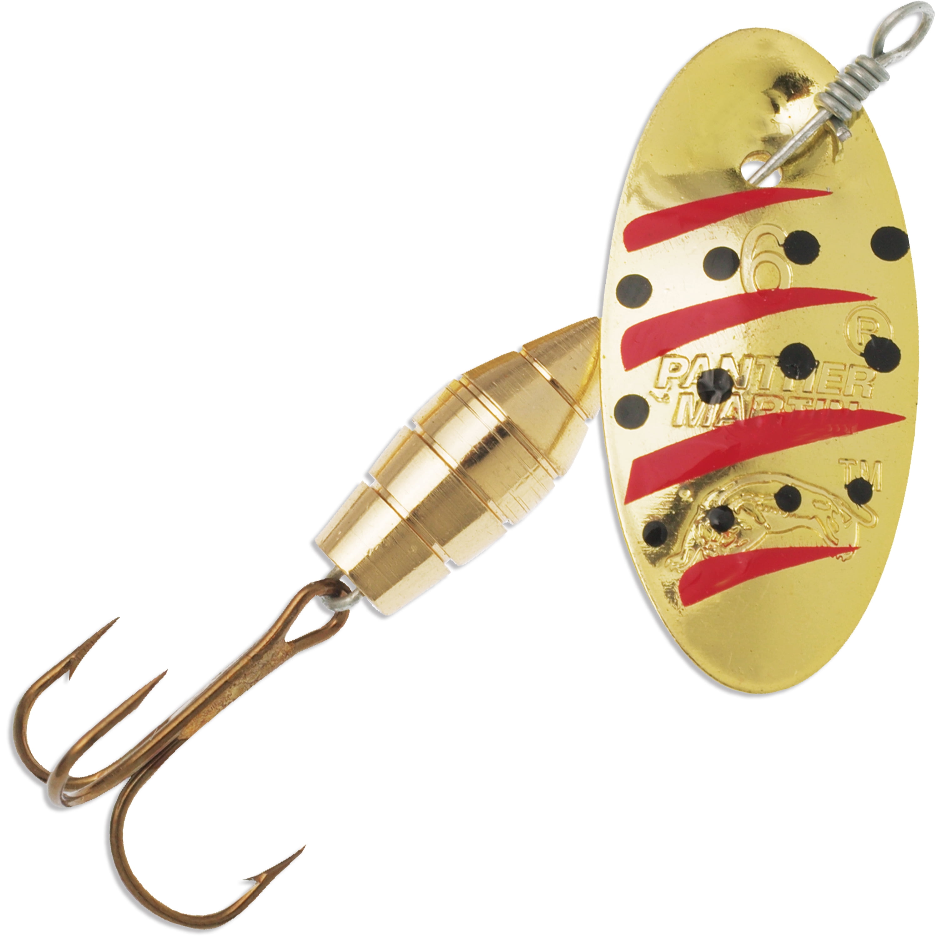 Panther Martin PMD_9_GBRED Deluxe Barrel Body Spinners Fishing Lure ...