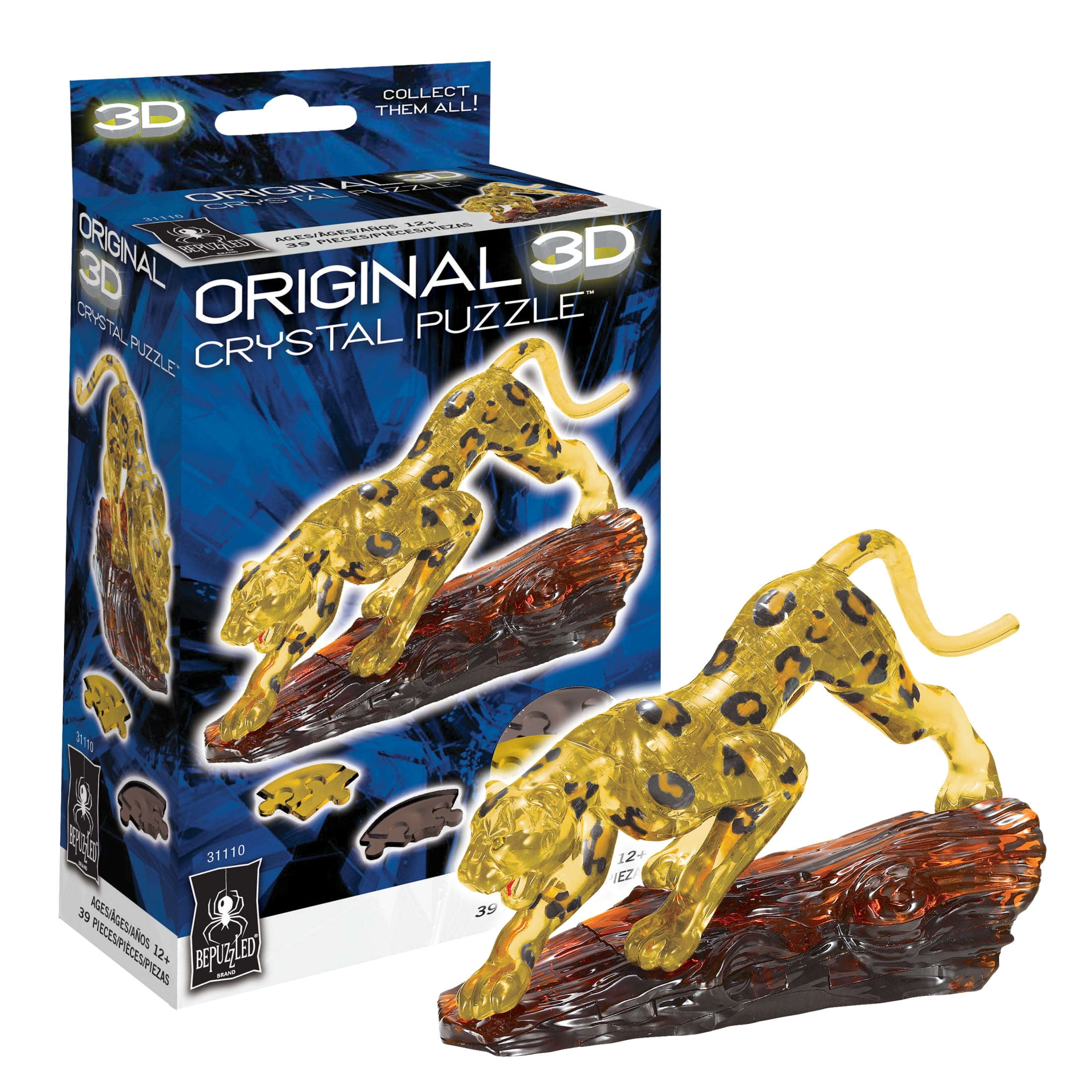 Panther Original 3D Crystal Puzzle from BePuzzled, Ages 12 and Up ...