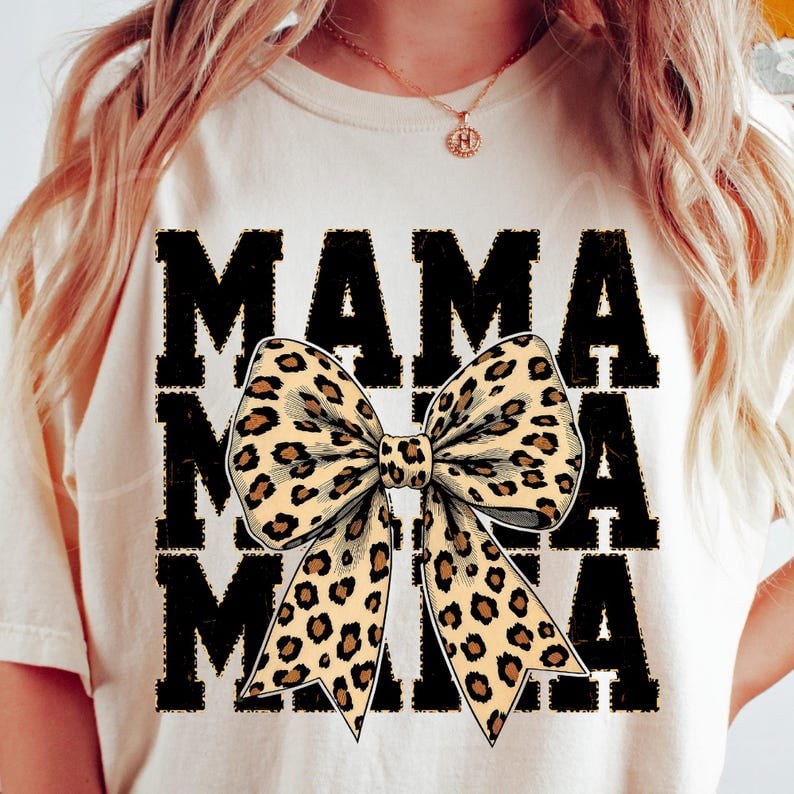 Panther Print Mama Coquette Png Digital Download, Cheetah Bow Mom Life ...