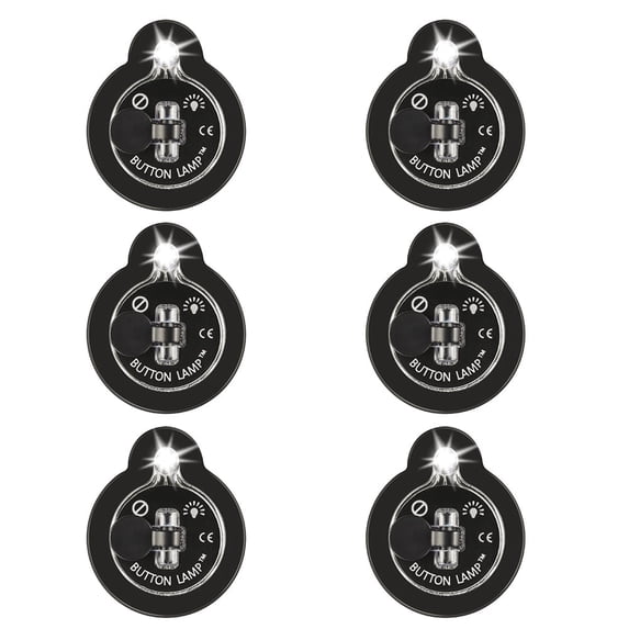 BUTTON LAMP Portable Adhesive LEDs - Ultra Bright, Lightweight, Battery ...