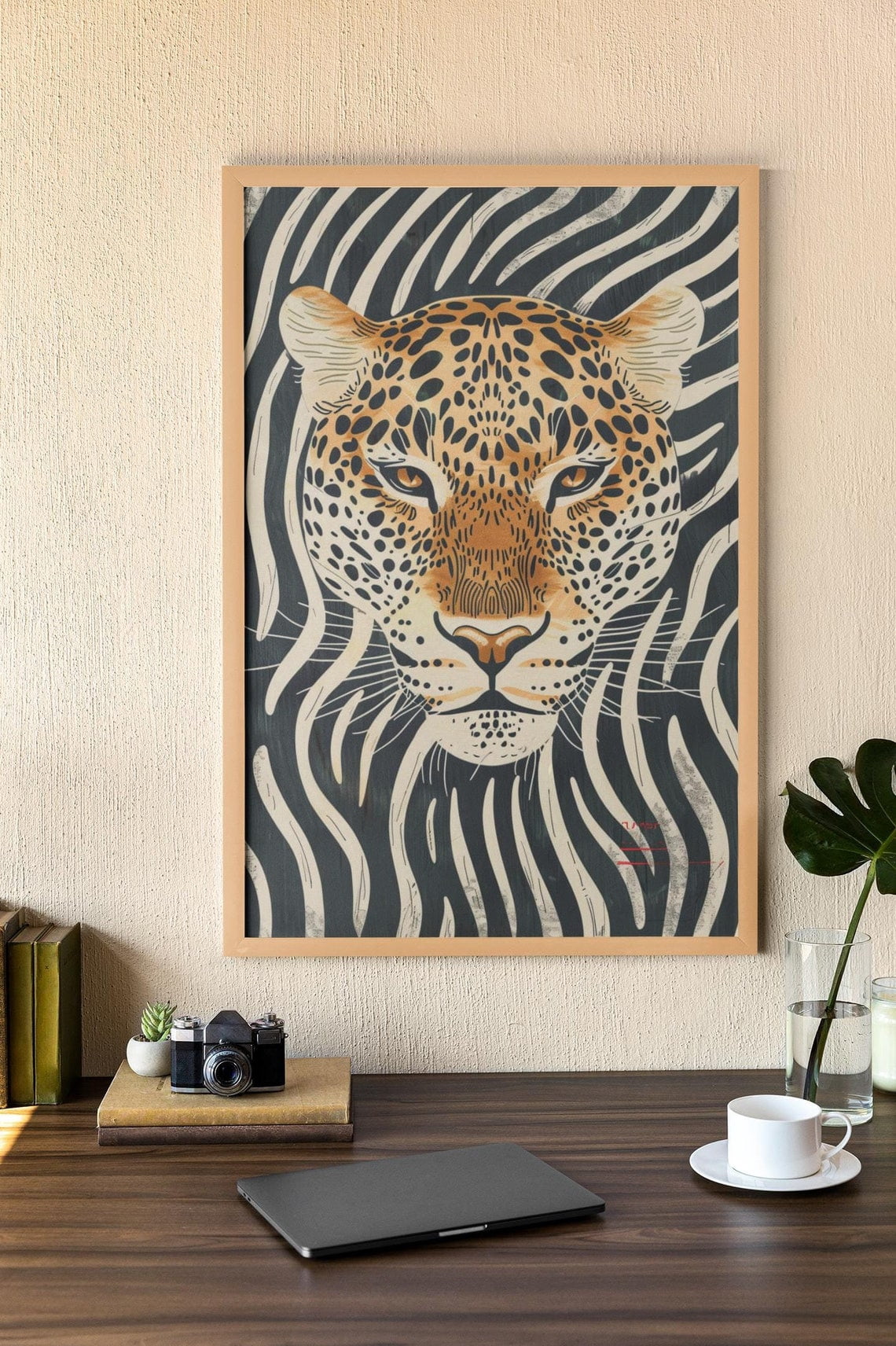 Panther Wall Art Black And White Jungle Print Safari Animal Poster Wall ...