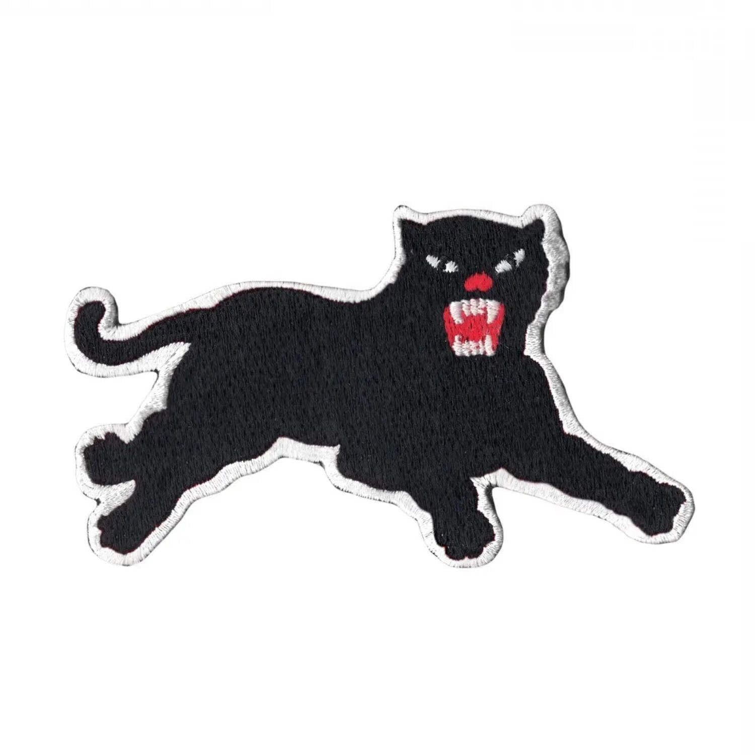 Panther White Border Iron On Embroidered Patch - Walmart.com