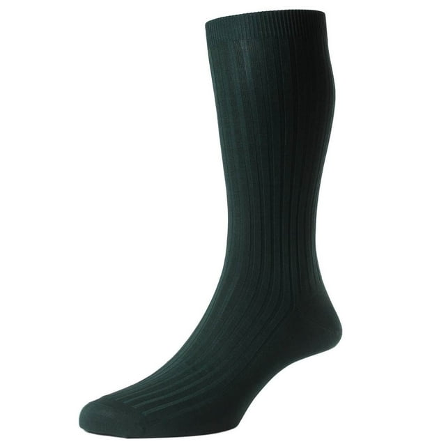 Pantherella Danvers Rib Cotton Lisle Socks - Dark Green - Walmart.com