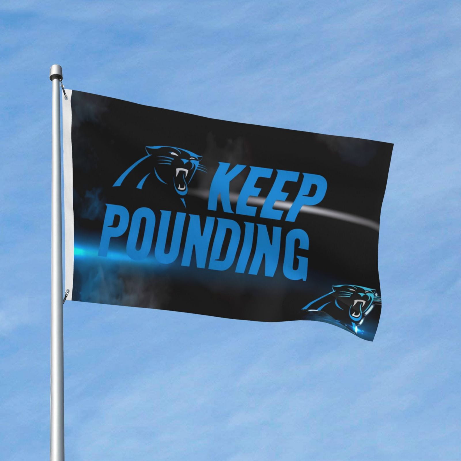 Panthers American Football Team Double Sided Flag 3x5ft Garden Hanging ...