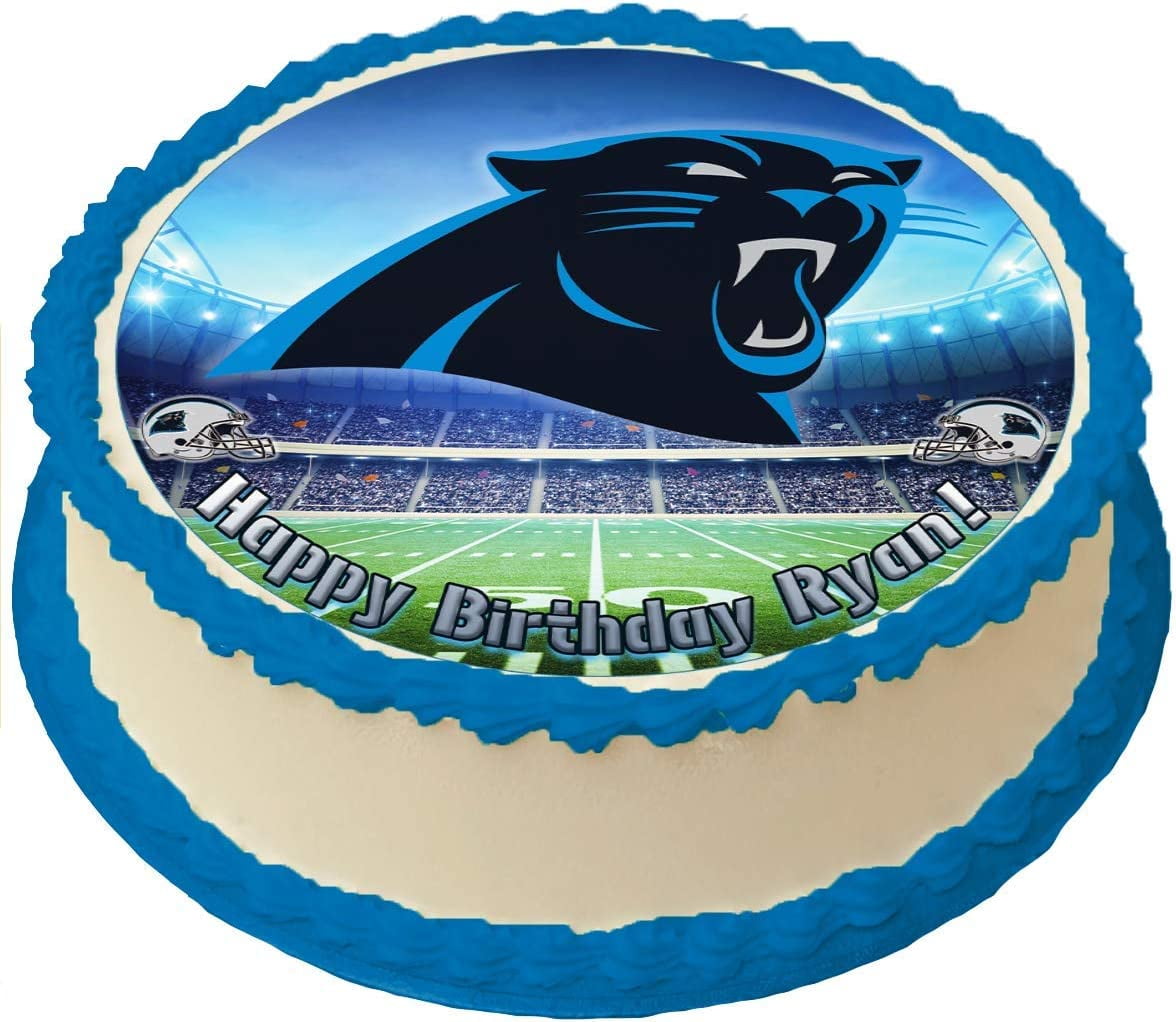 Panthers Cake Topper 8 Inches Round Birthday Cake Topper - Walmart.com