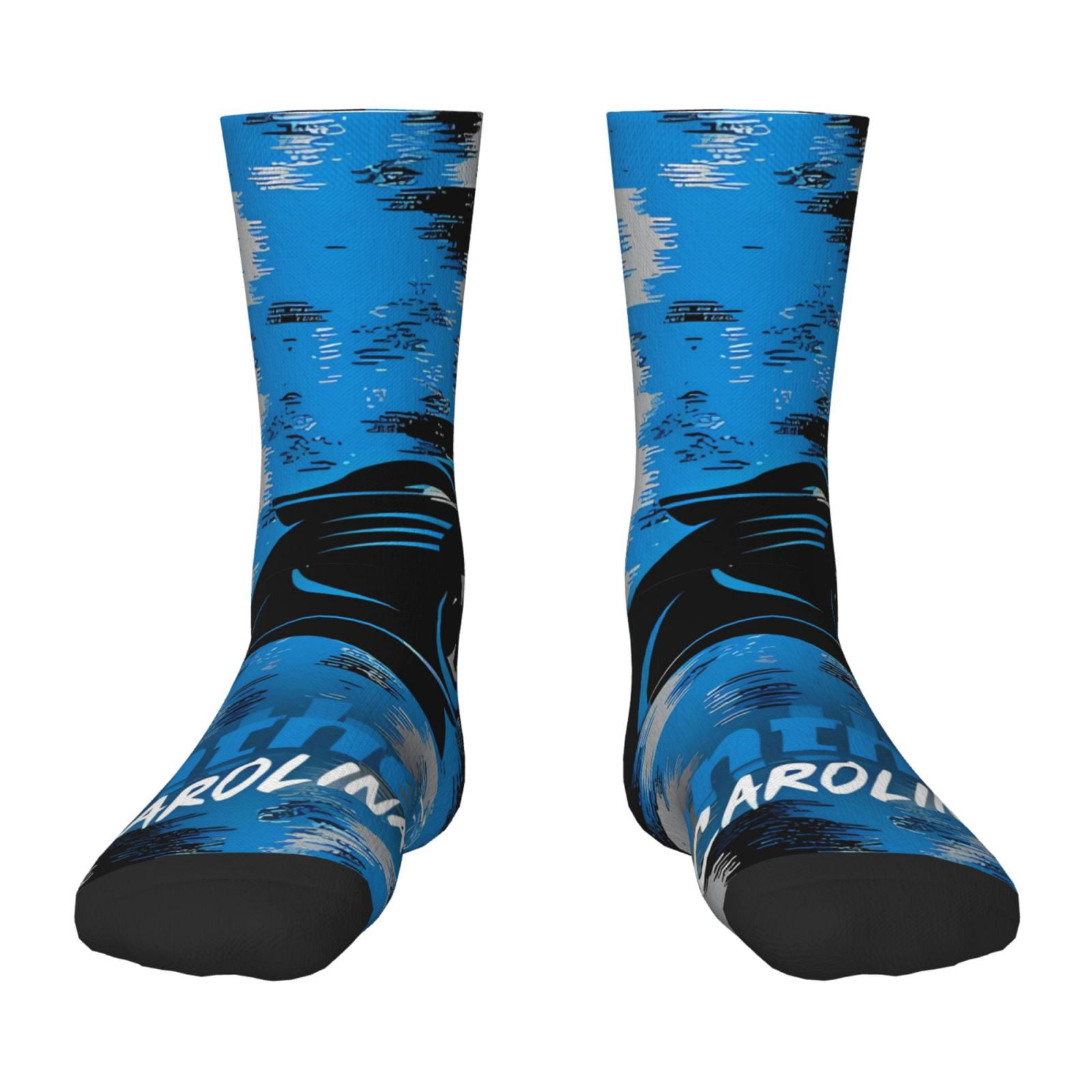 Panthers Children's football team contrast color mid-tube socks with ...