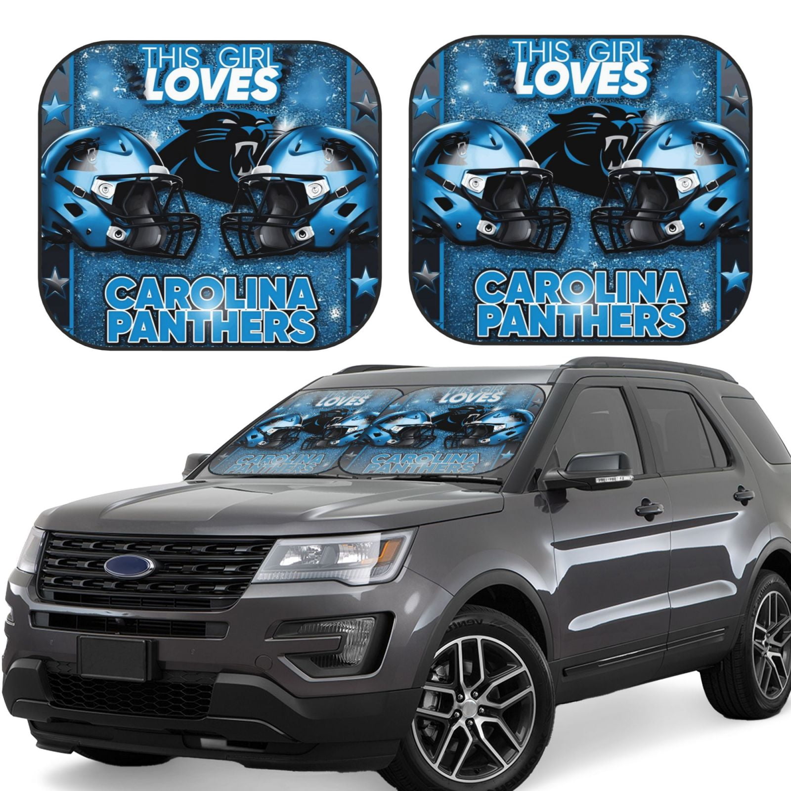 Panthers Foldable Car Sun Shade Football Team Car Windshield Sun Shade ...
