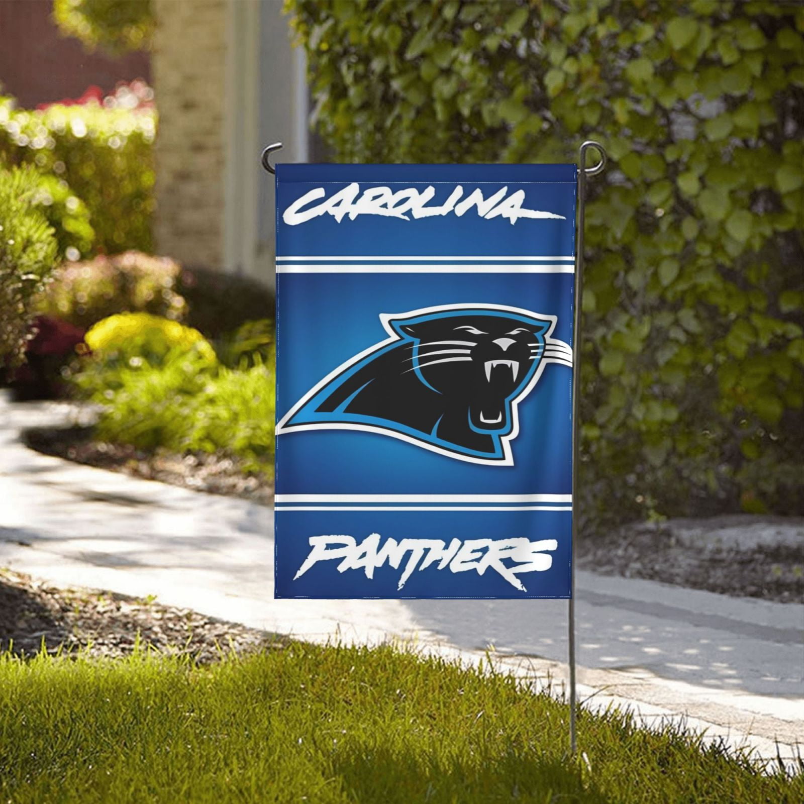 Panthers Football Team Garden Flag 12.5"x18"/28"x40" Double Sided Yard ...
