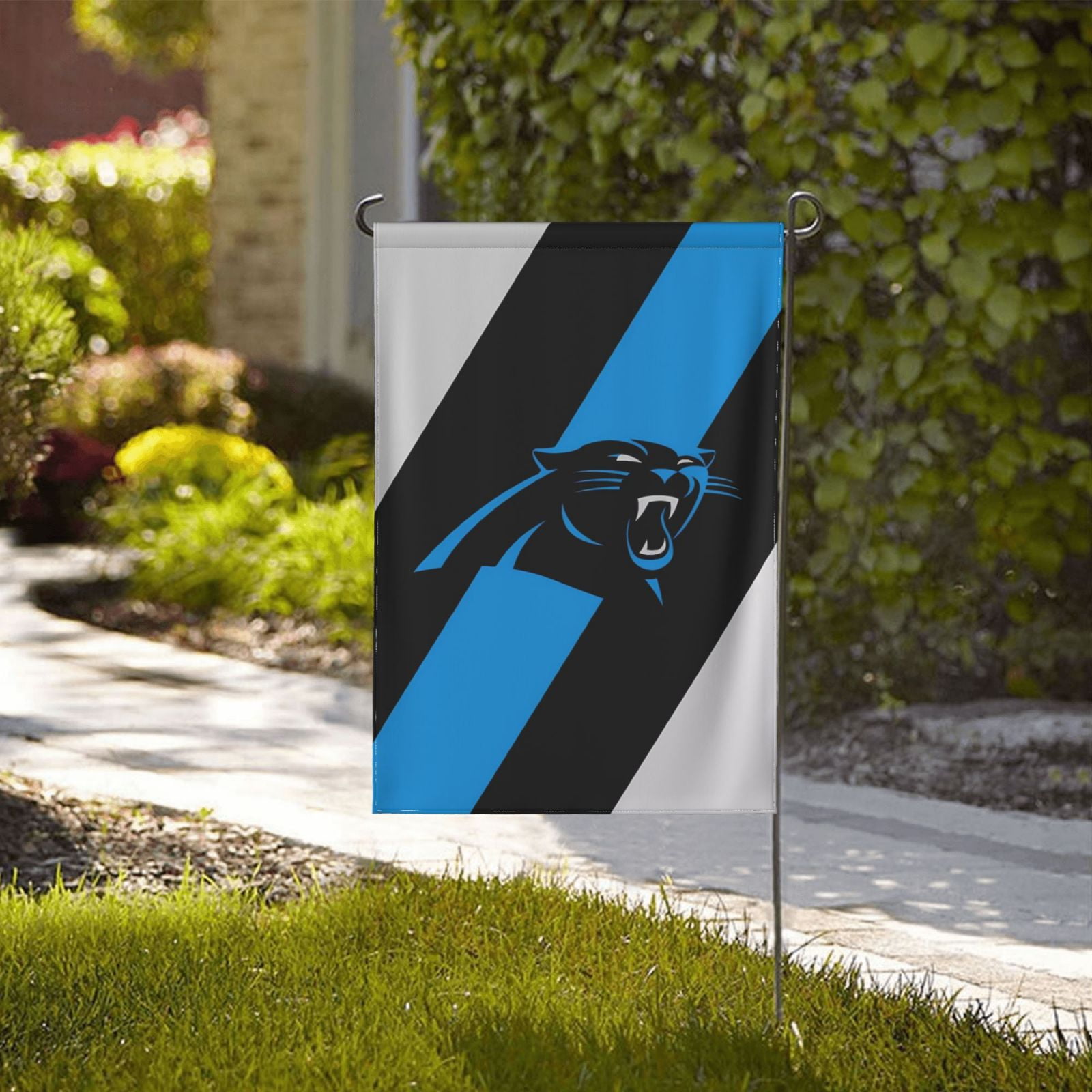 Panthers Football Team Garden Flag 12.5"x18"/28"x40" Double Sided Yard ...