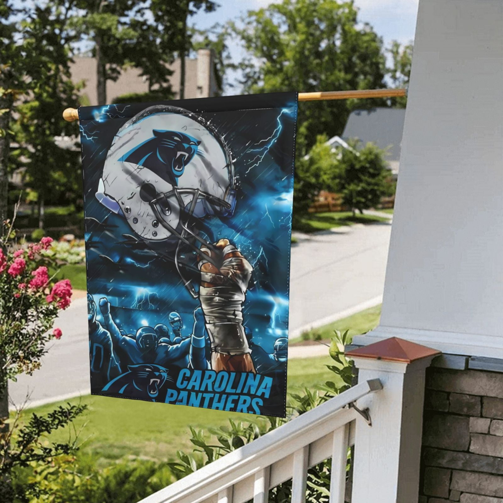 Panthers Football Team Garden Flag Indoor and Outdoor Decoration Double ...