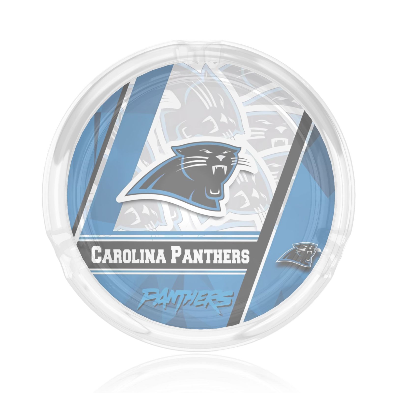 Panthers Football Team Glass Ashtray (for Cigarettes), Crystal Cigar ...