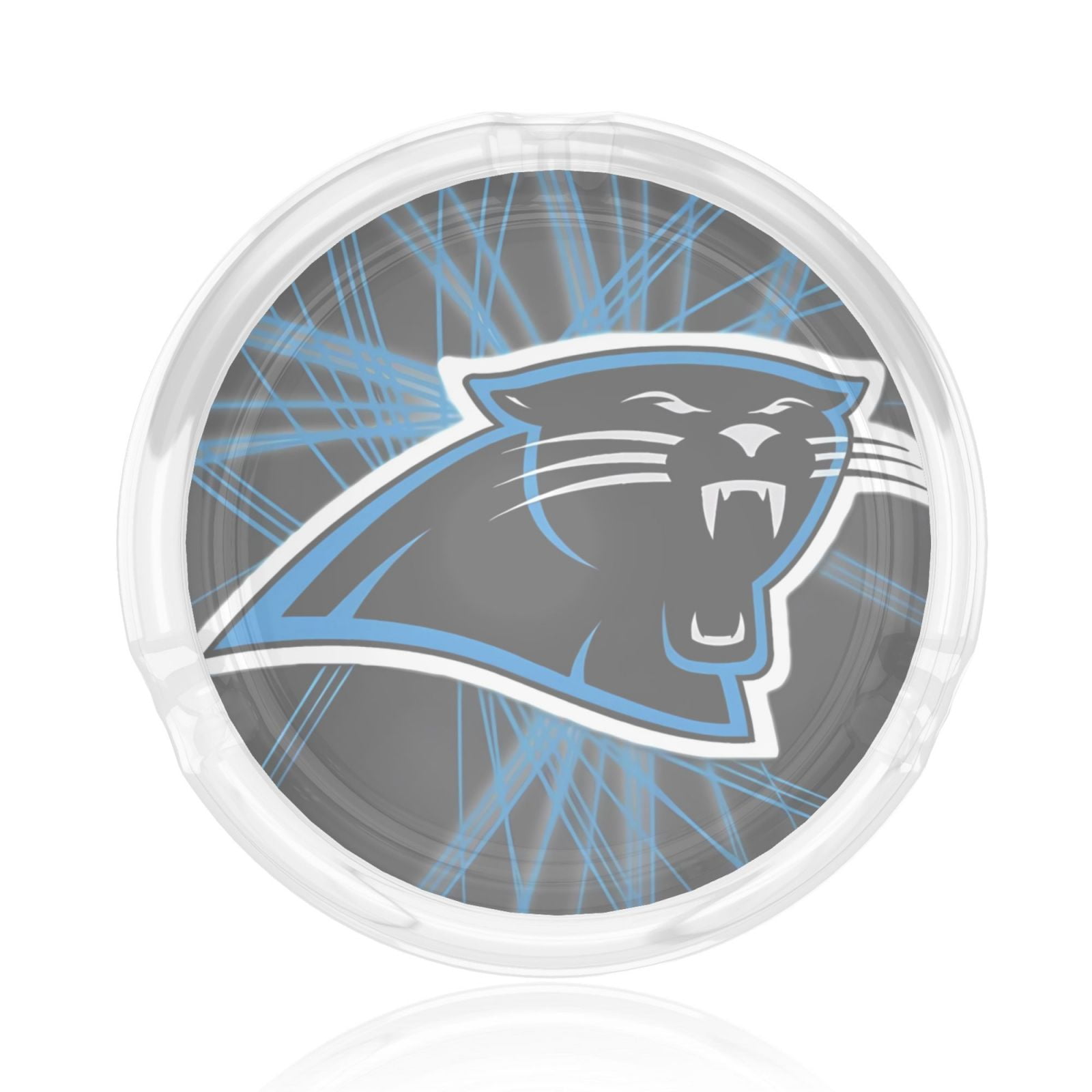 Panthers Football Team Glass Ashtray (for Cigarettes), Crystal Cigar ...