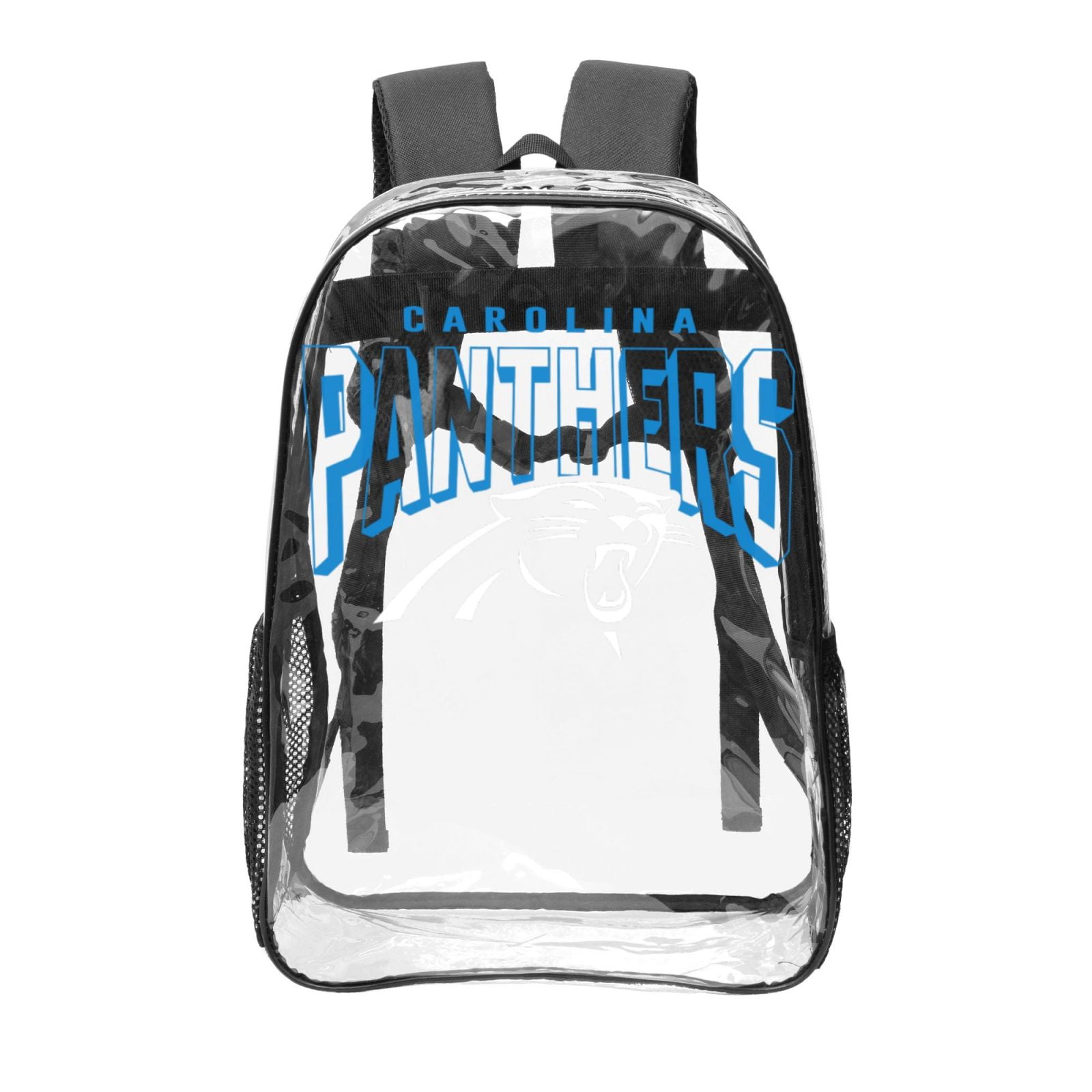 Panthers Large Clear School Bookbag with Padded Straps - Heavy Duty PVC ...