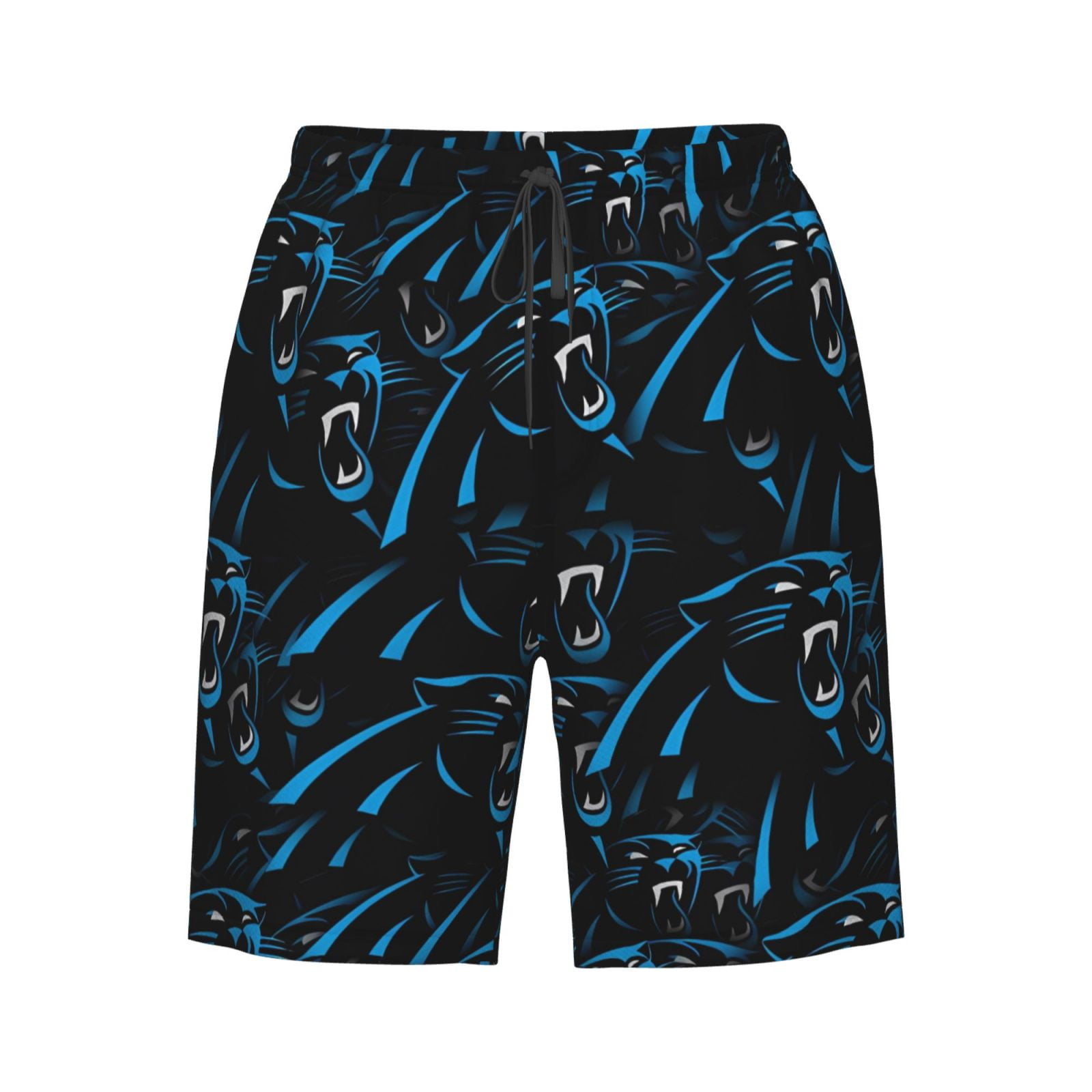 Panthers Men's Quick Dry Beach Shorts Football Team Logo Print Dive ...