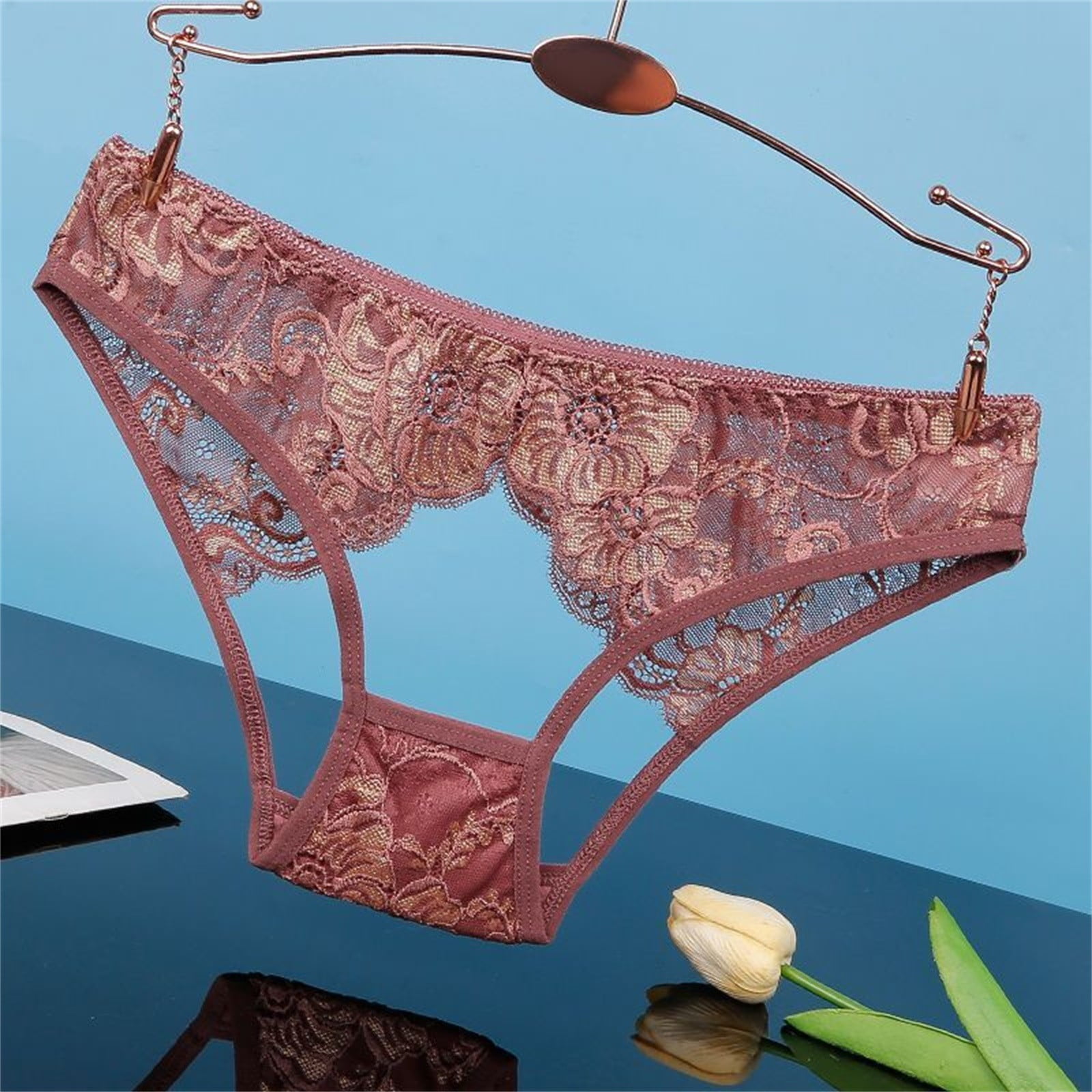 Panties for Women Cute Lace Sexy Hollow Summer Brief Breathable No ...